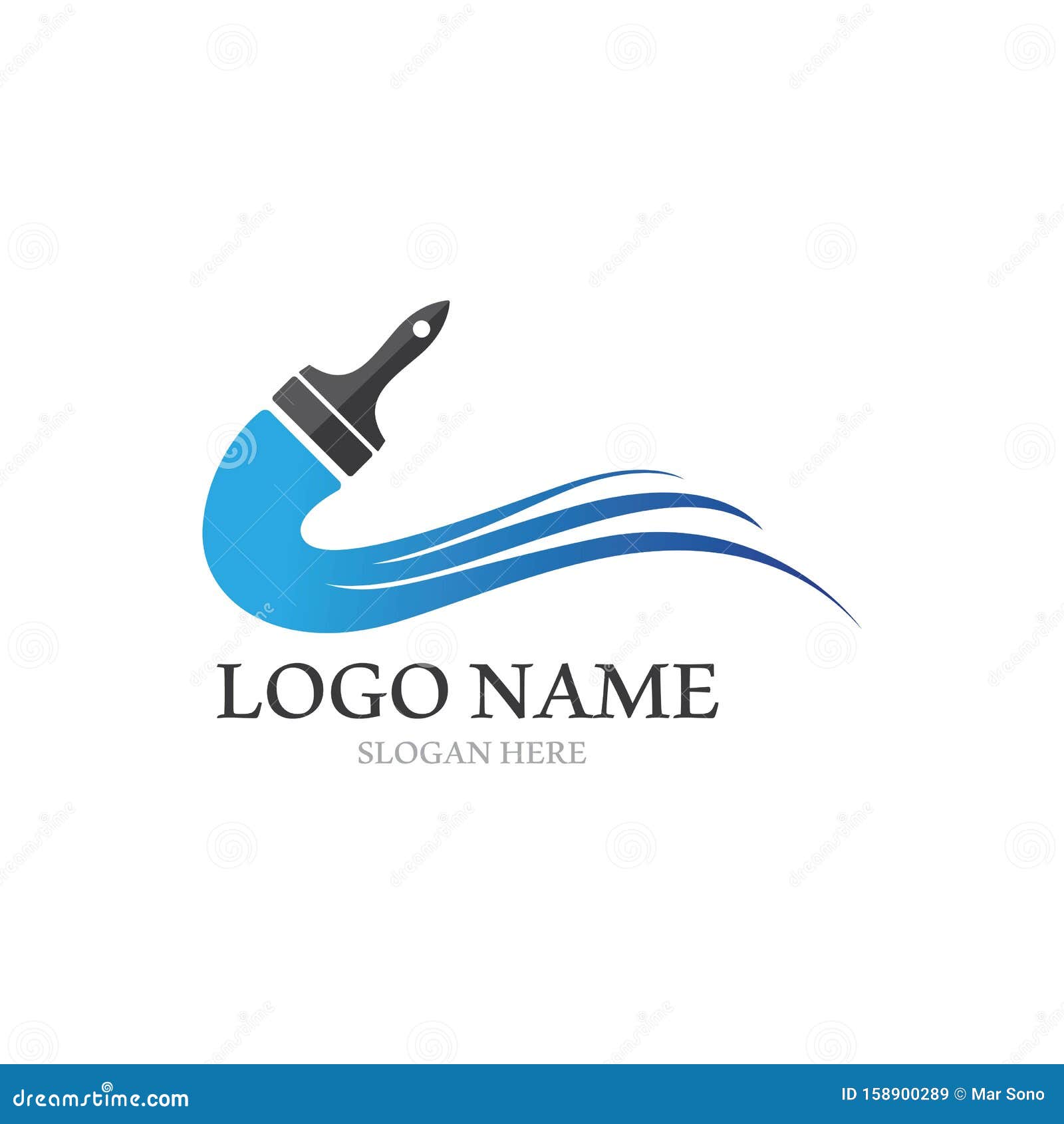 Icono Vectorial De Plantilla De Logotipo Paint Ilustración del Vector ...