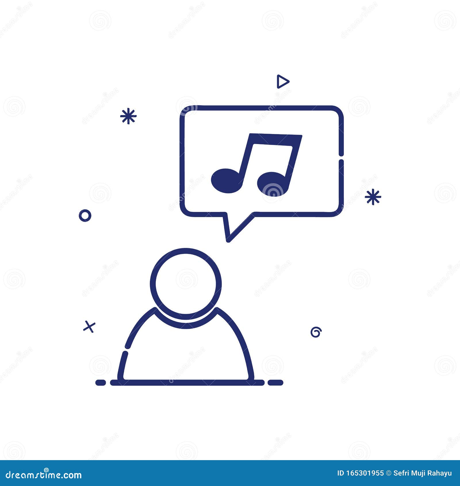 Icono Vectorial Del Canto Al Estilo Moderno Ilustración del Vector ...