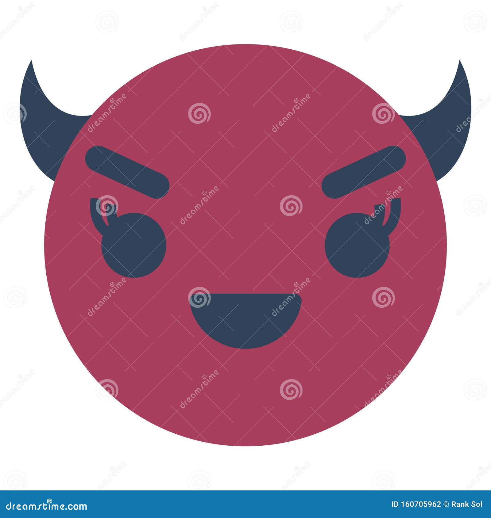 Icono Vectorial Del Diablo Smiley Totalmente Editable Ilustración del ...
