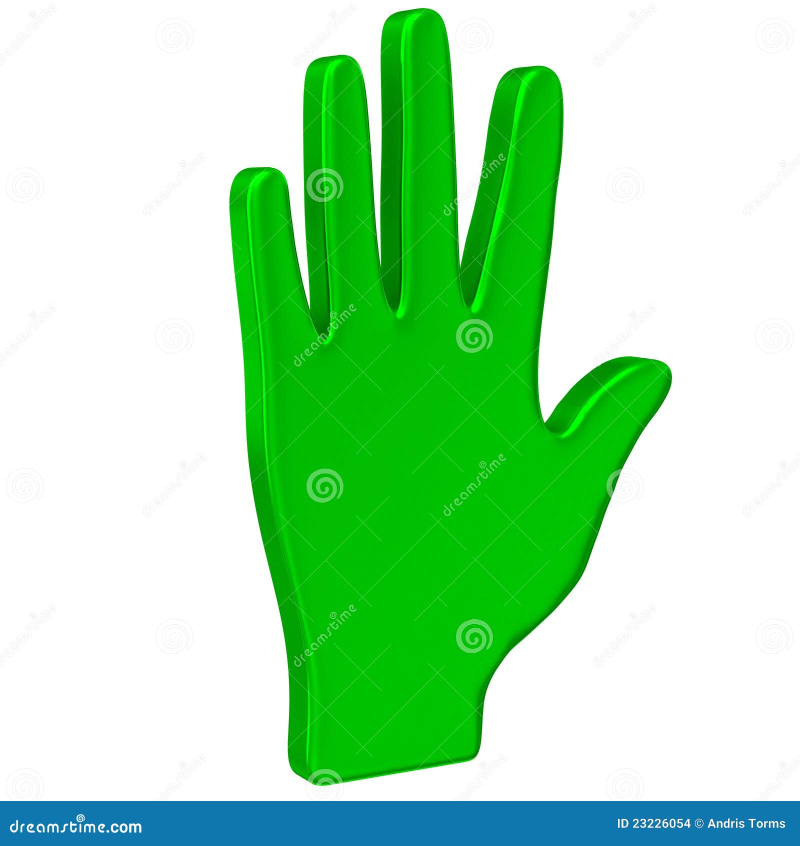 Icono verde 3d de la mano stock de ilustración. Ilustración de verde ...