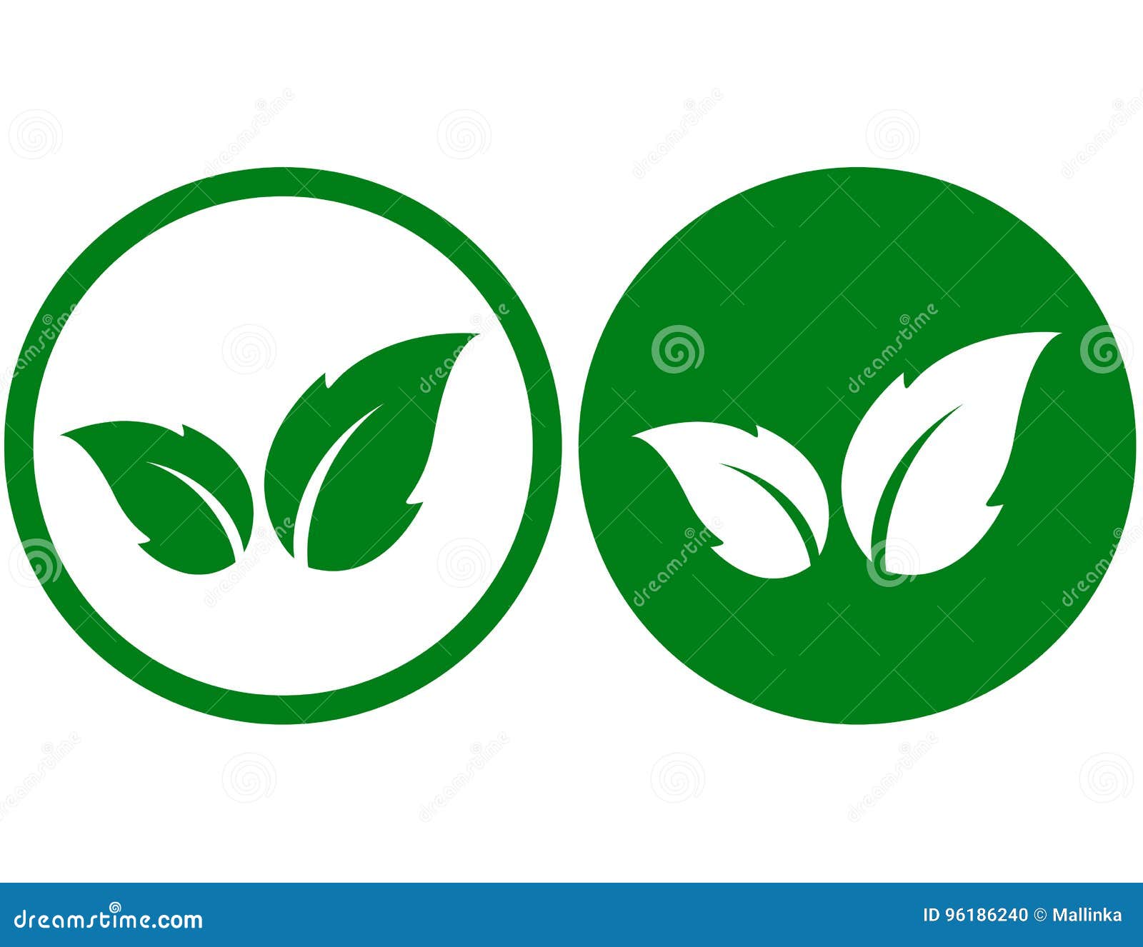 Icono verde con la hoja ilustración del vector. Ilustración de resorte ...