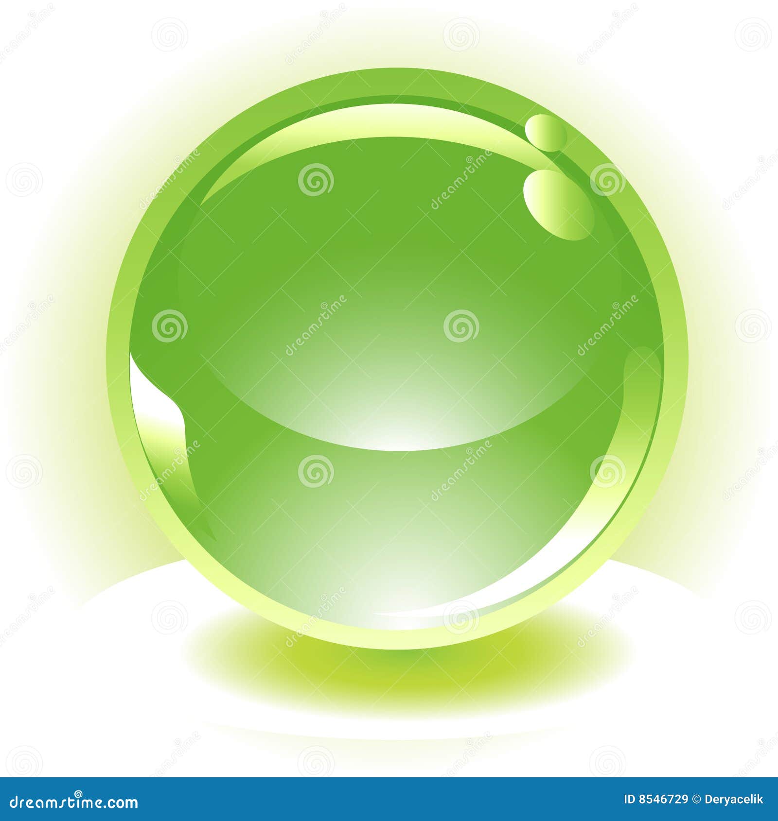 Icono Verde Del Vector De La Esfera Ilustración del Vector ...