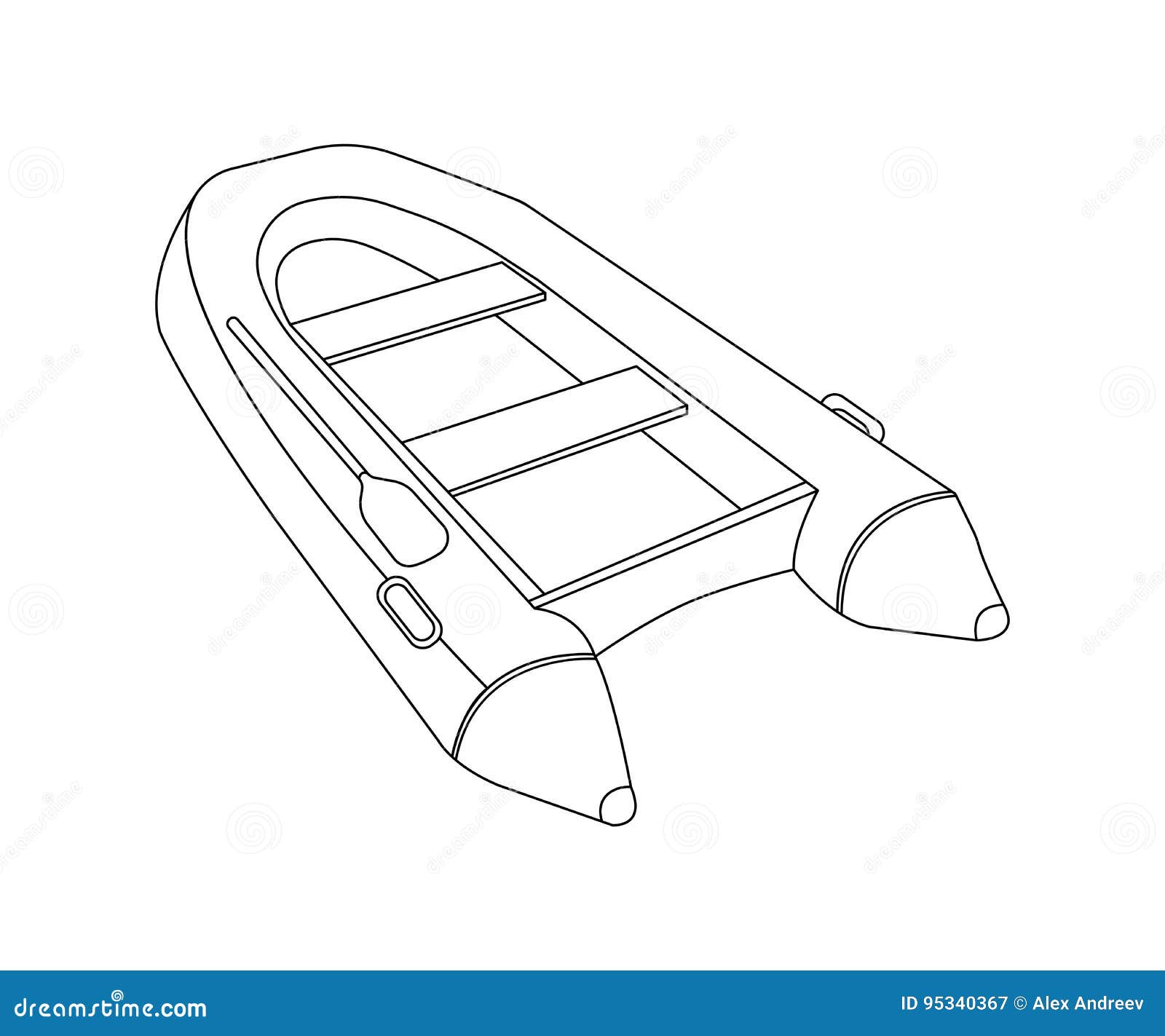 Icono Y Muestra Planos De La Balsa Ejemplo Del Vector Del Esquema ...