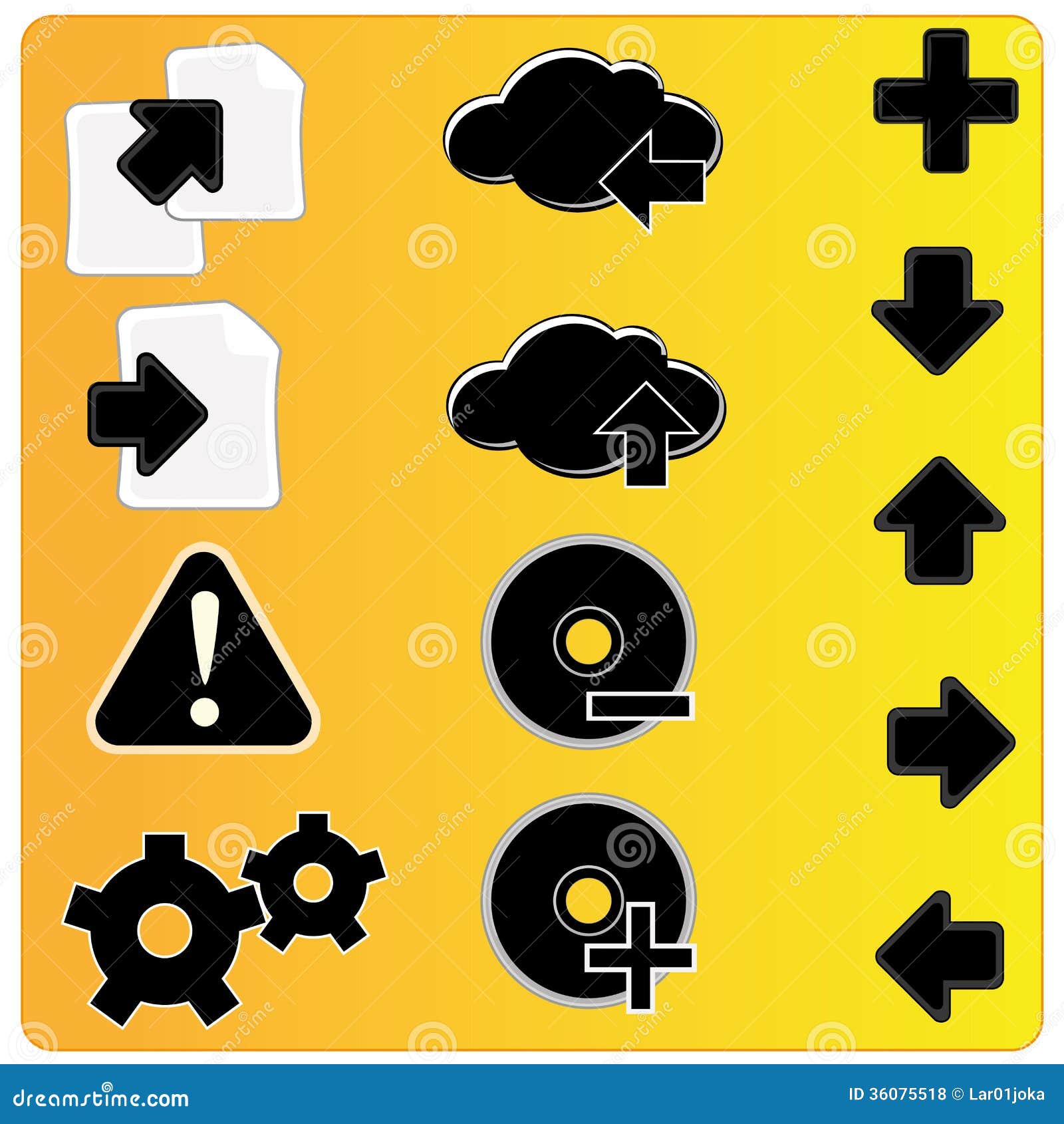 Iconos ilustración del vector. Ilustración de descargar - 36075518