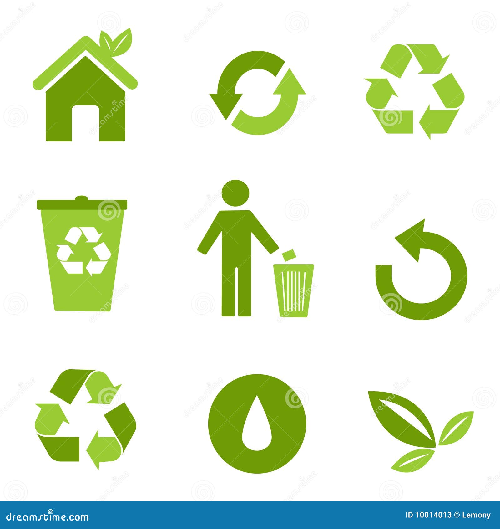 Iconos ambientales ilustración del vector. Ilustración de conjunto ...