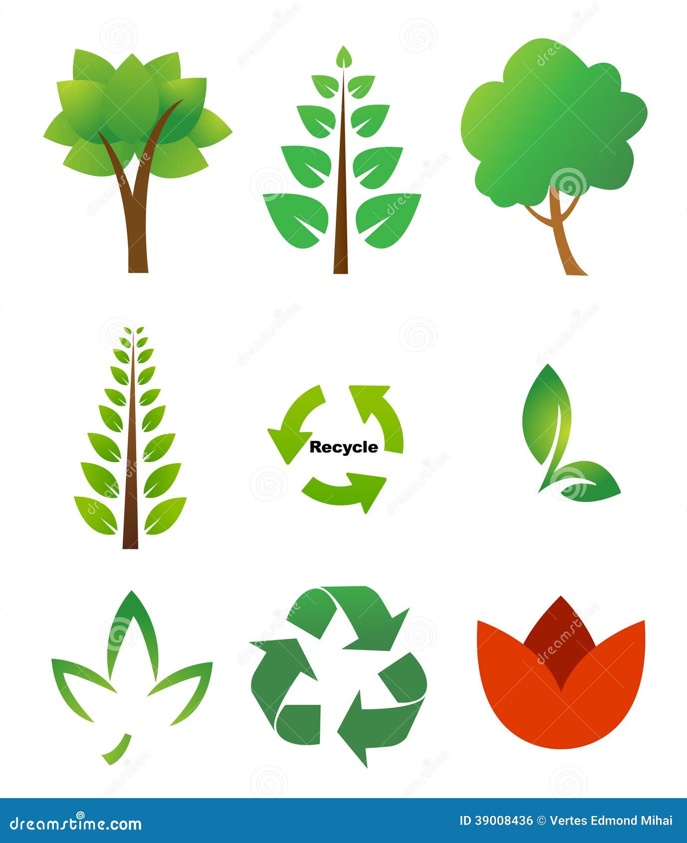 Iconos ambientales ilustración del vector. Ilustración de reciclaje ...