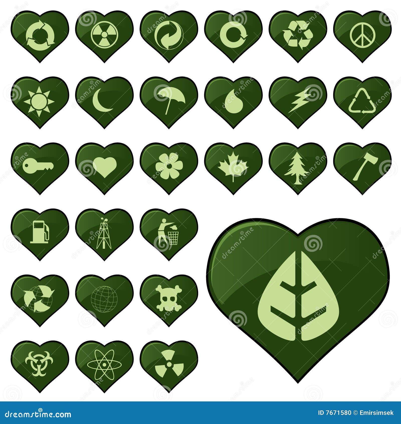 Iconos ambientales imagen editorial. Ilustración de reciclaje - 7671580