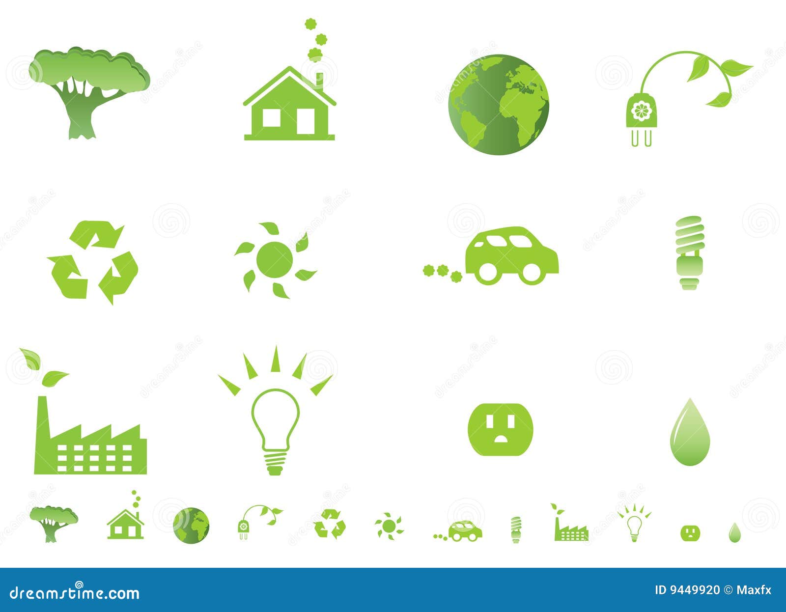 Iconos Ambientales De La Ecología Ilustración del Vector - Ilustración ...