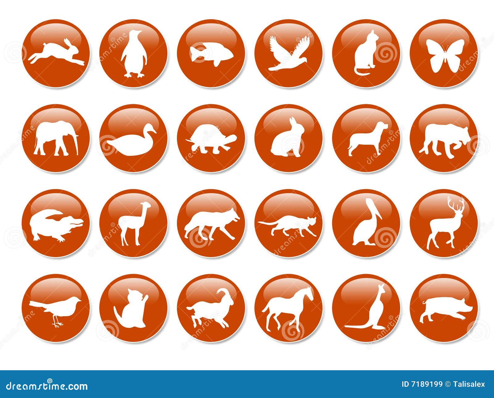 Iconos animales stock de ilustración. Ilustración de veinte - 7189199