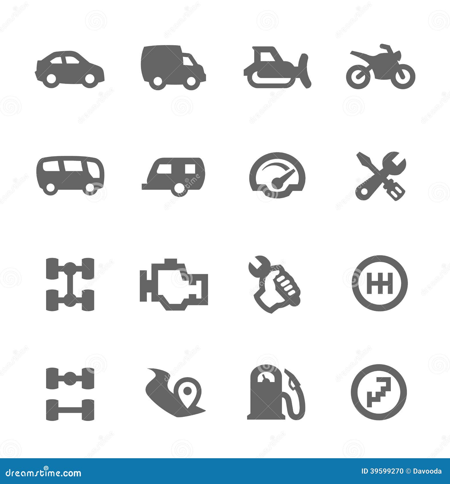 Iconos autos ilustración del vector. Ilustración de motocicleta - 39599270