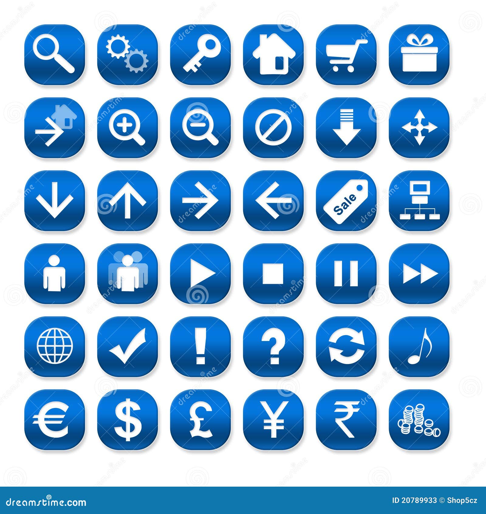 Iconos azules del Web stock de ilustración. Ilustración de movimiento ...