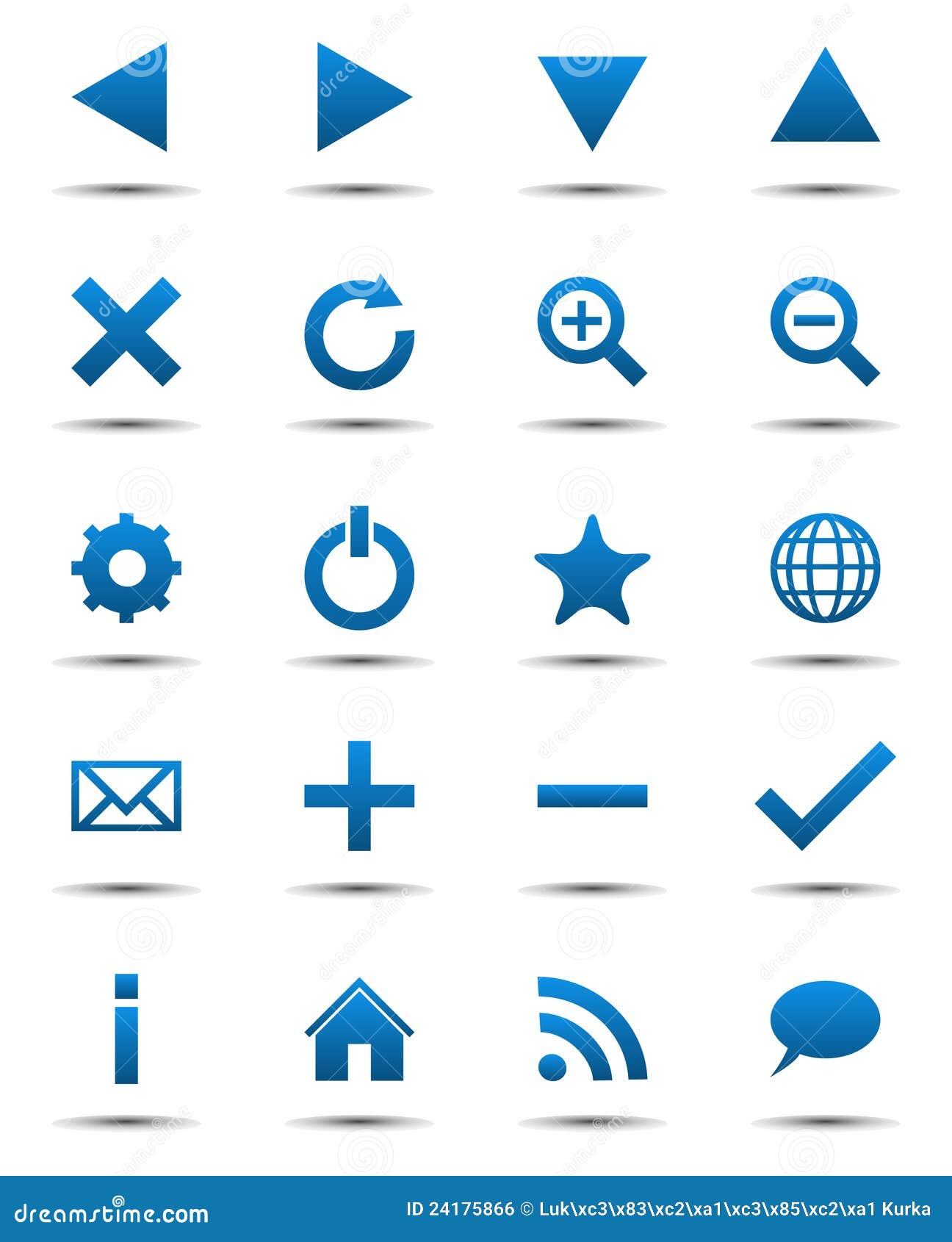 Iconos Azules Del Web De La Navegación Ilustración del Vector ...