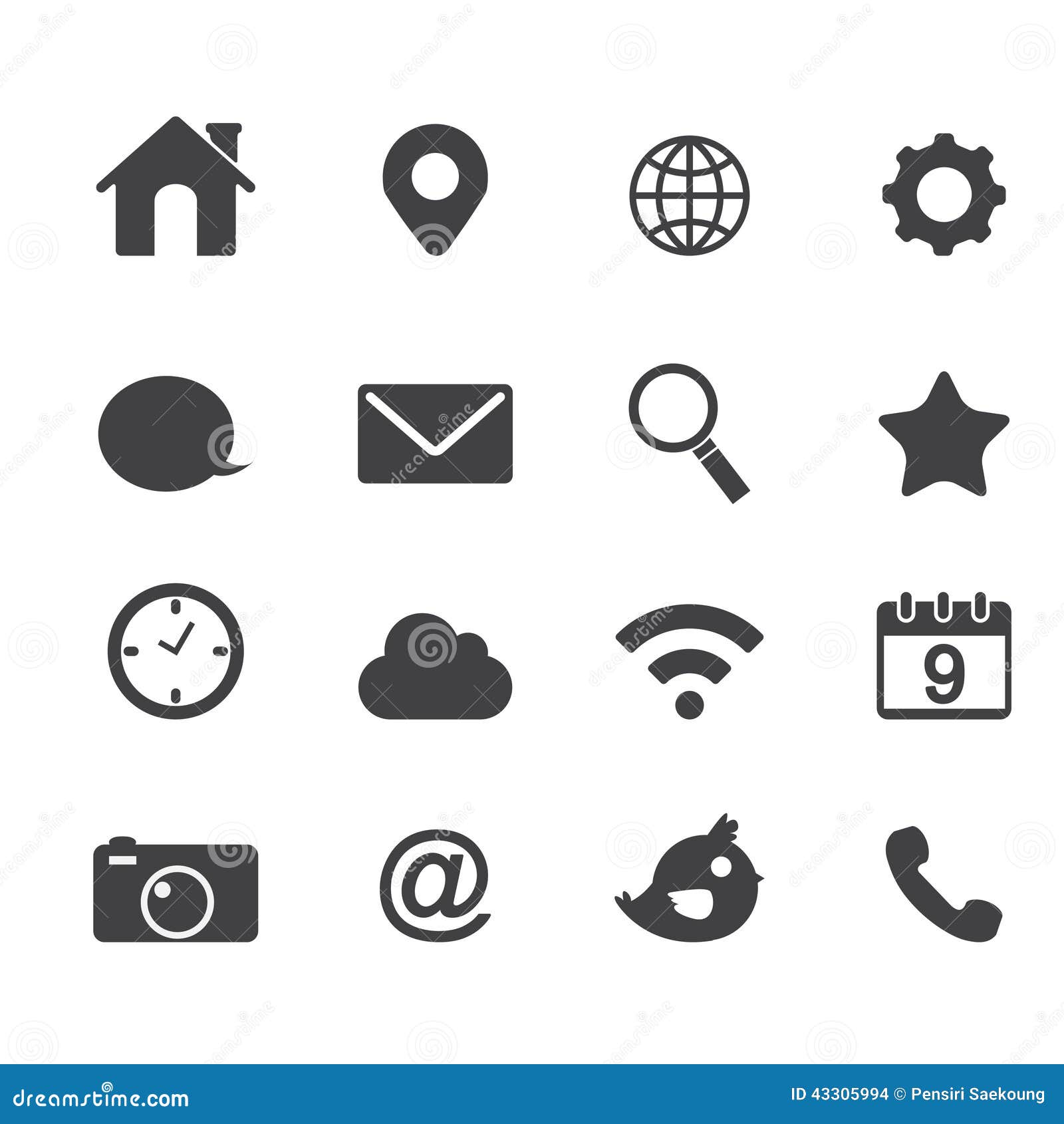 Iconos Básicos Del Web Del Uso Del Vector Ilustración del Vector ...