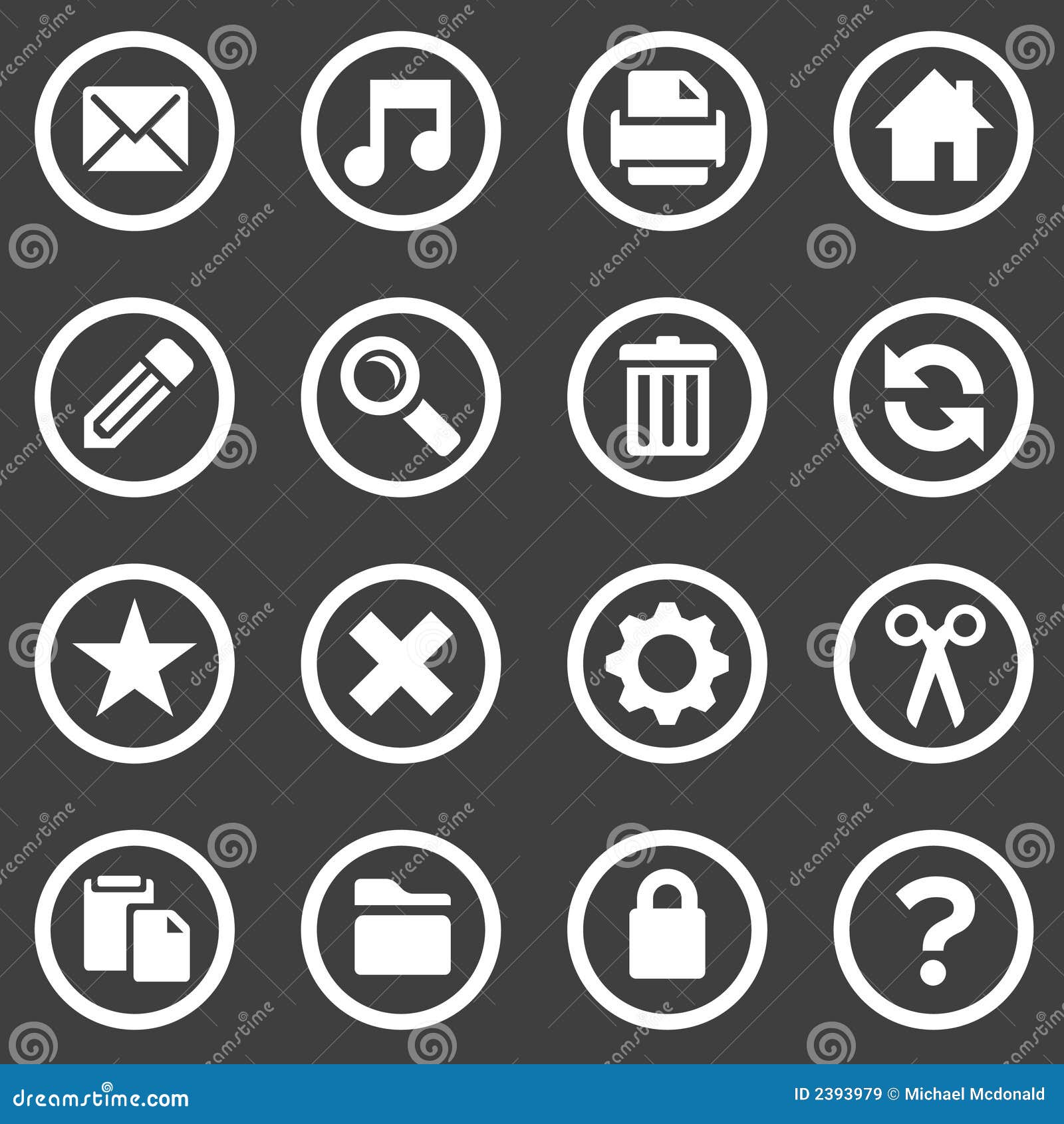 Iconos blancos simples ilustración del vector. Ilustración de ...