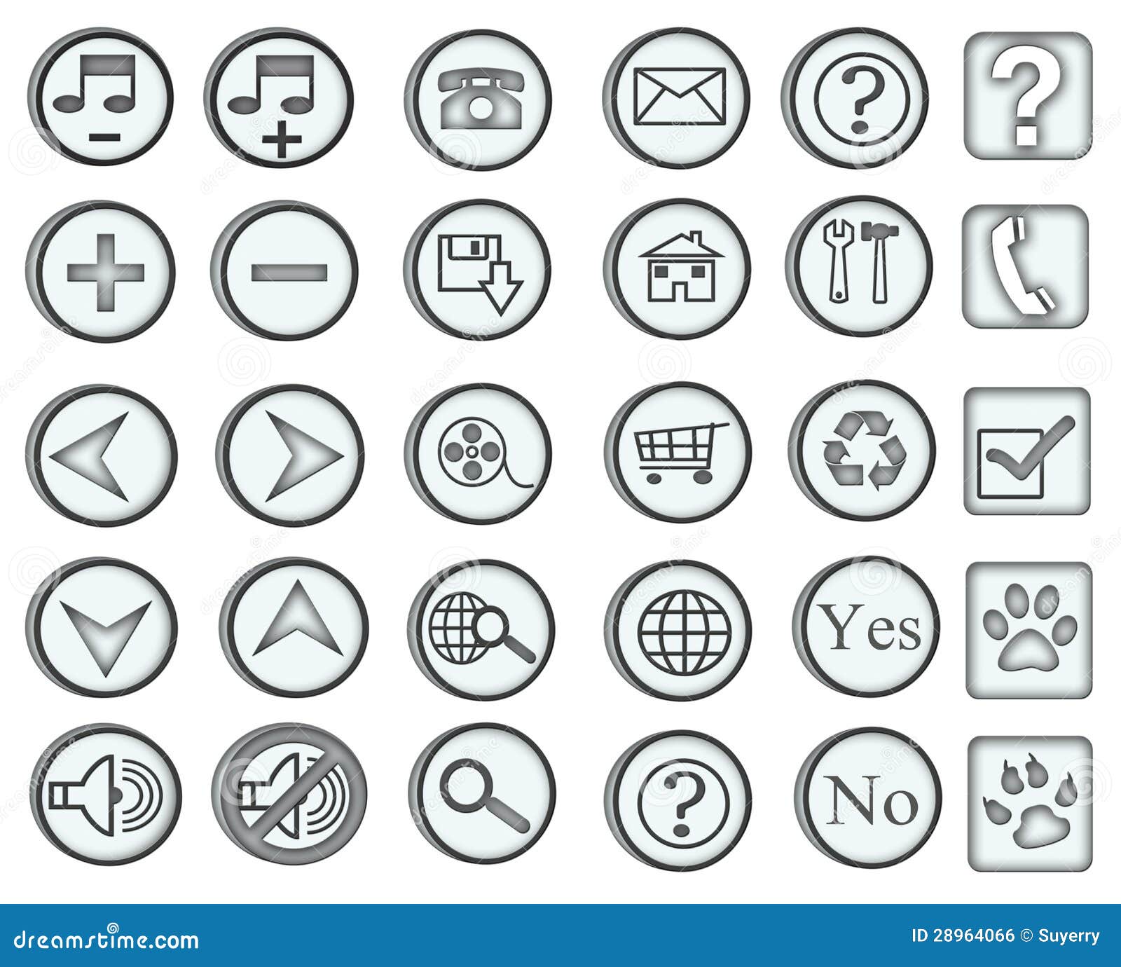 Iconos/botones del Web foto de archivo. Ilustración de sitio - 28964066