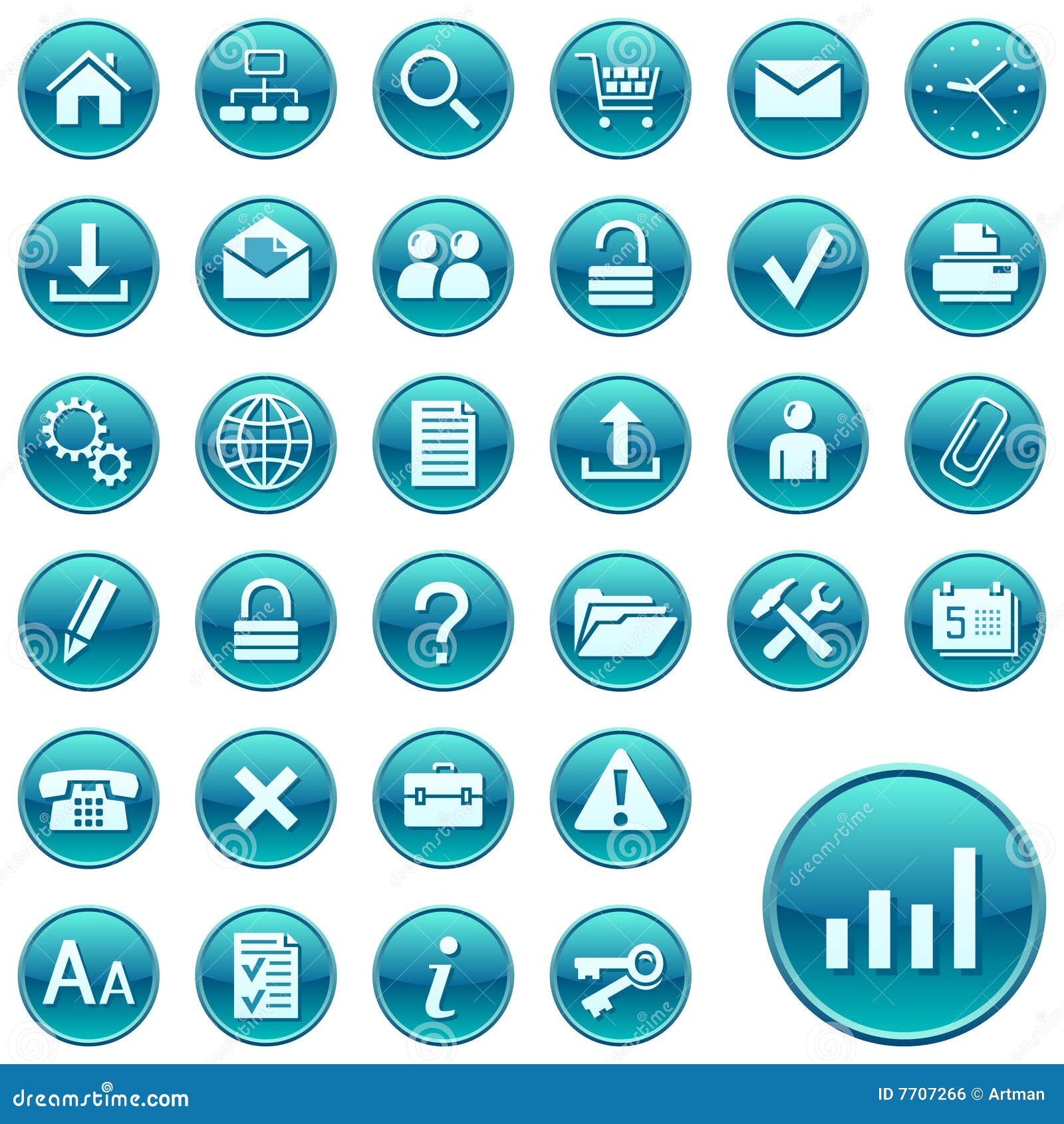 Iconos/botones Redondos Del Web Ilustración del Vector - Ilustración de ...