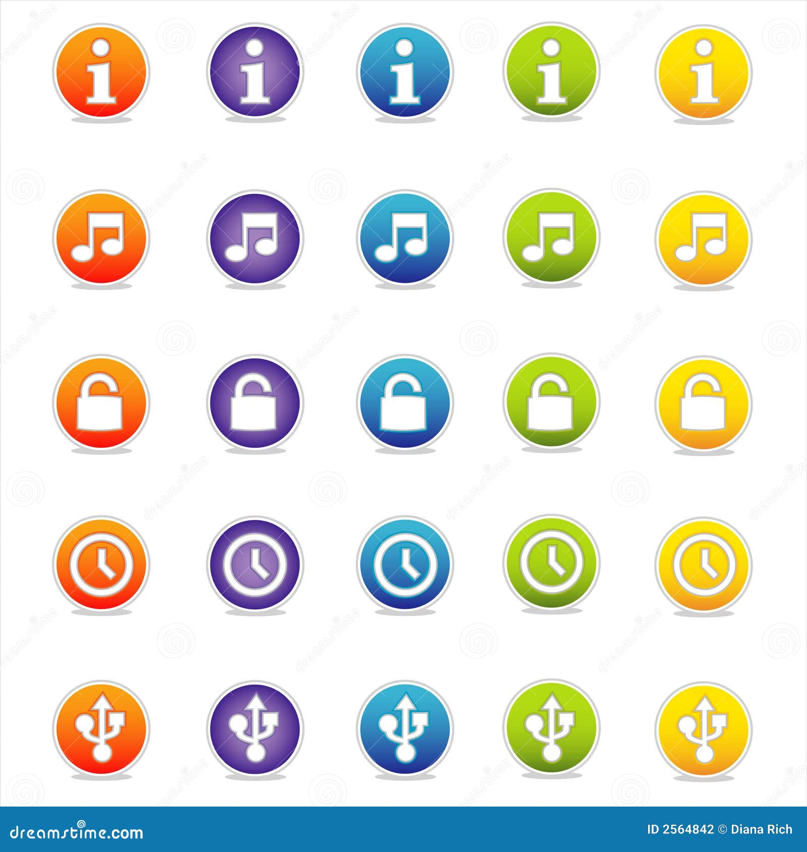 Iconos Coloridos 3 (vector) Del Web Ilustración del Vector ...