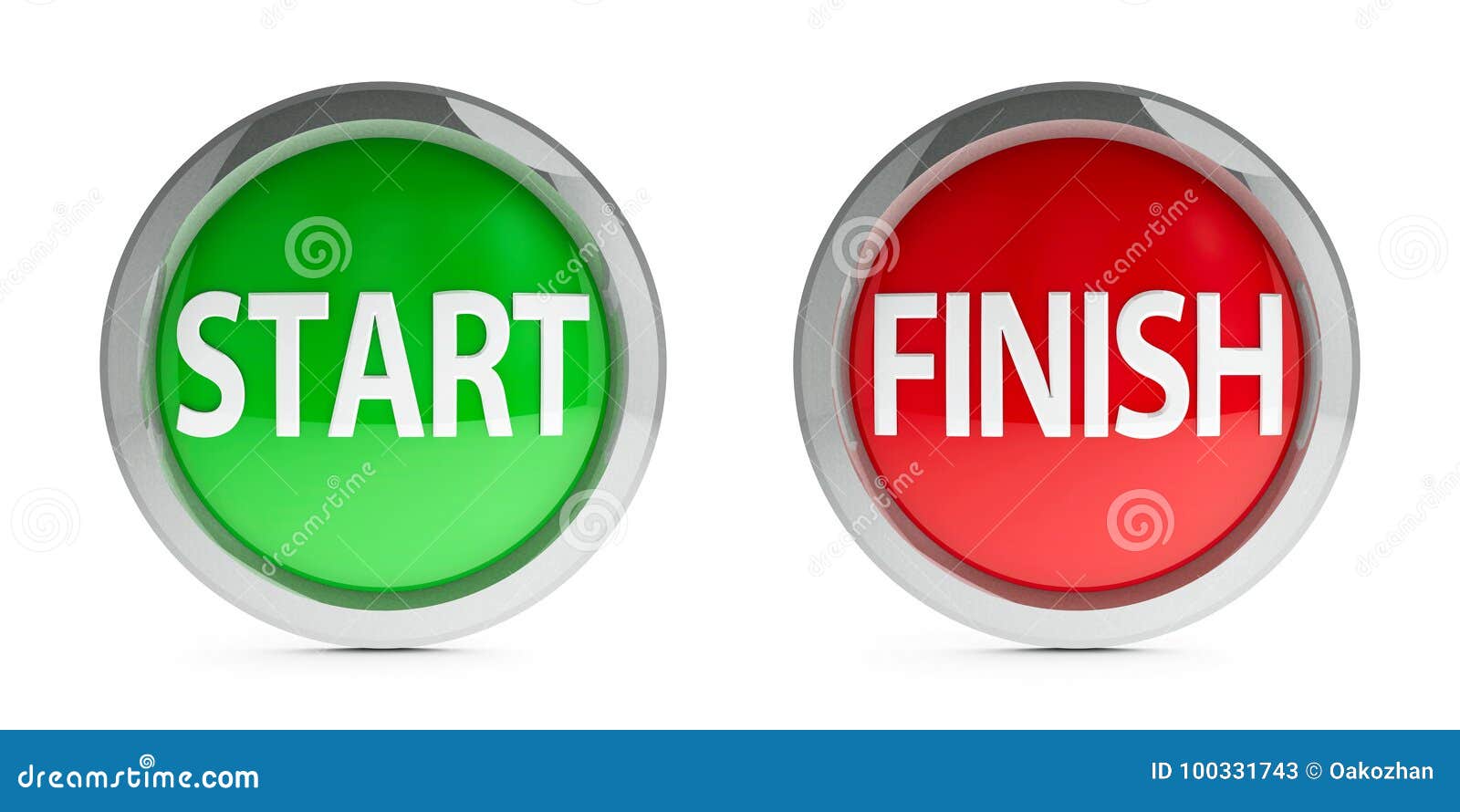 Iconos Comienzo Y Final Con Punto Culminante Stock de ilustración ...