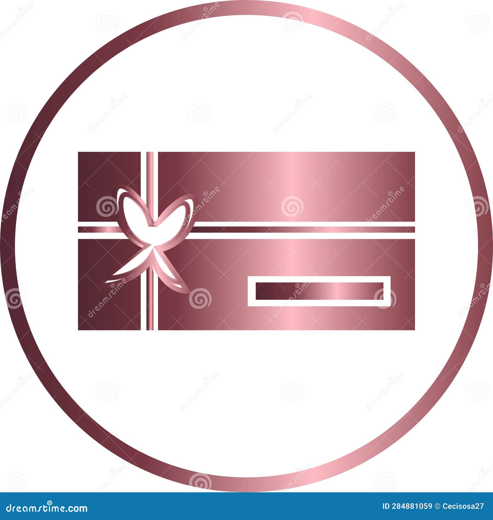 Vector Circular Icon, Card, Gift, Voucher Stock Illustration ...