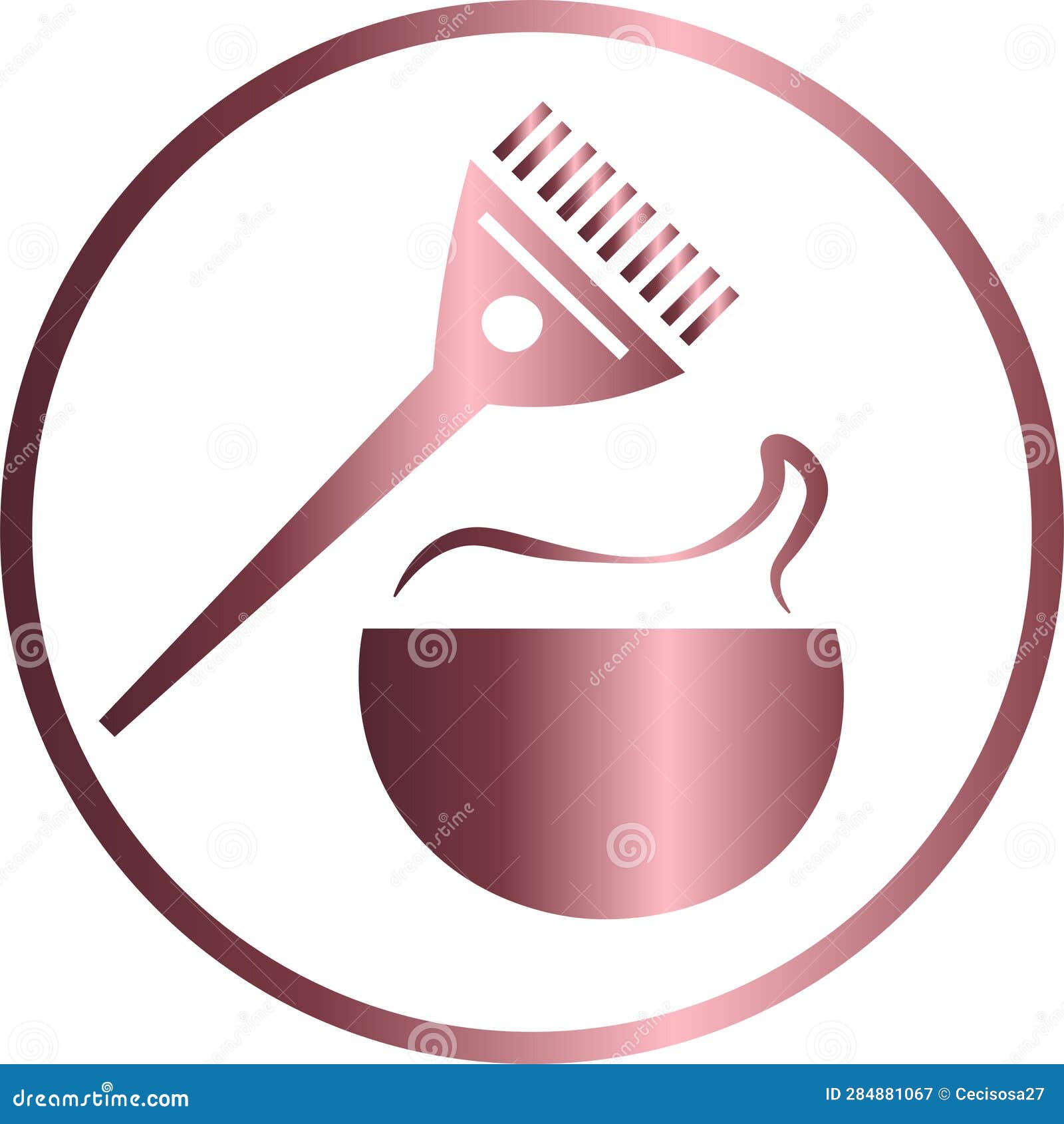 Vector Circular Icon, Color, Hair Dye Stock Illustration - Illustration ...