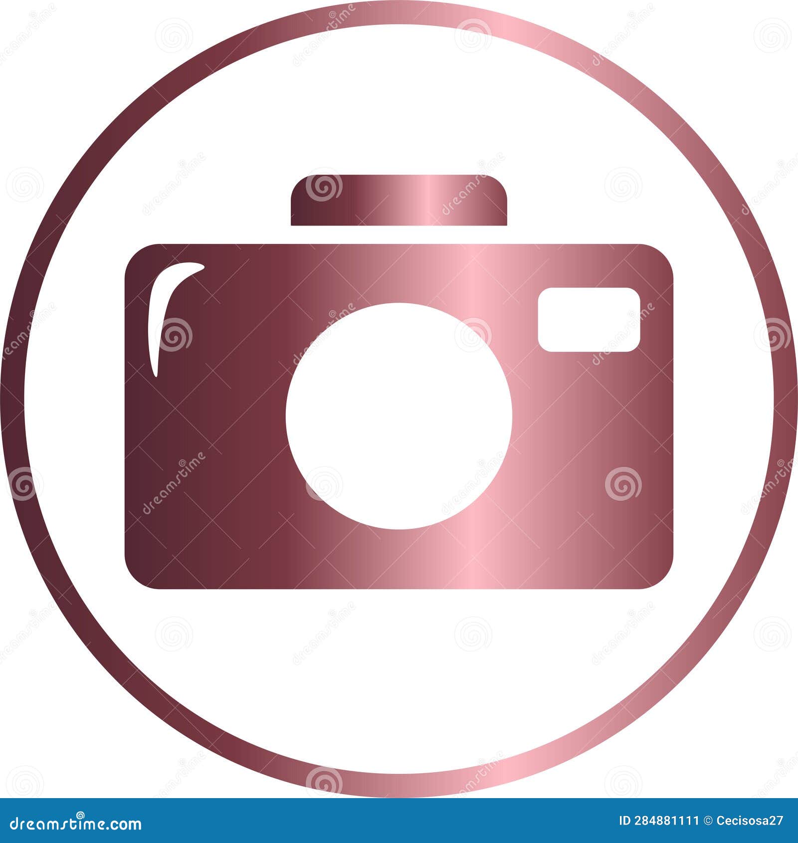 Vector Circular Icon, Photo Camera Stock Illustration - Illustration of ...