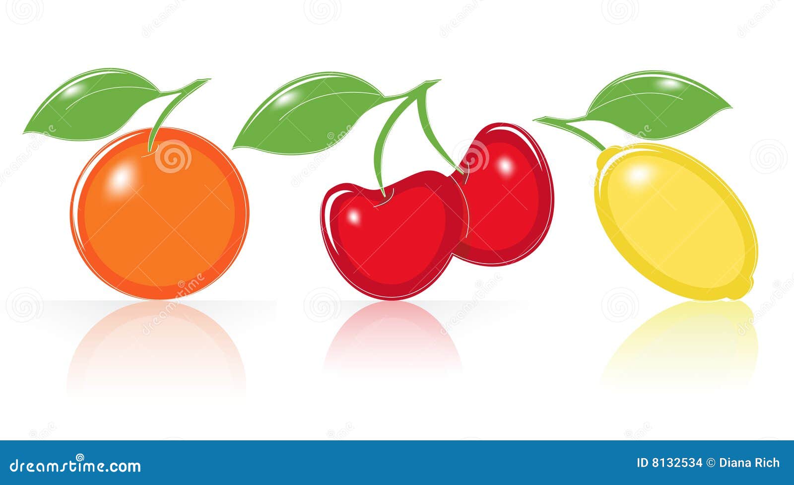 Iconos Con Sabor a Fruta Del Retro-estilo Ilustración del Vector ...