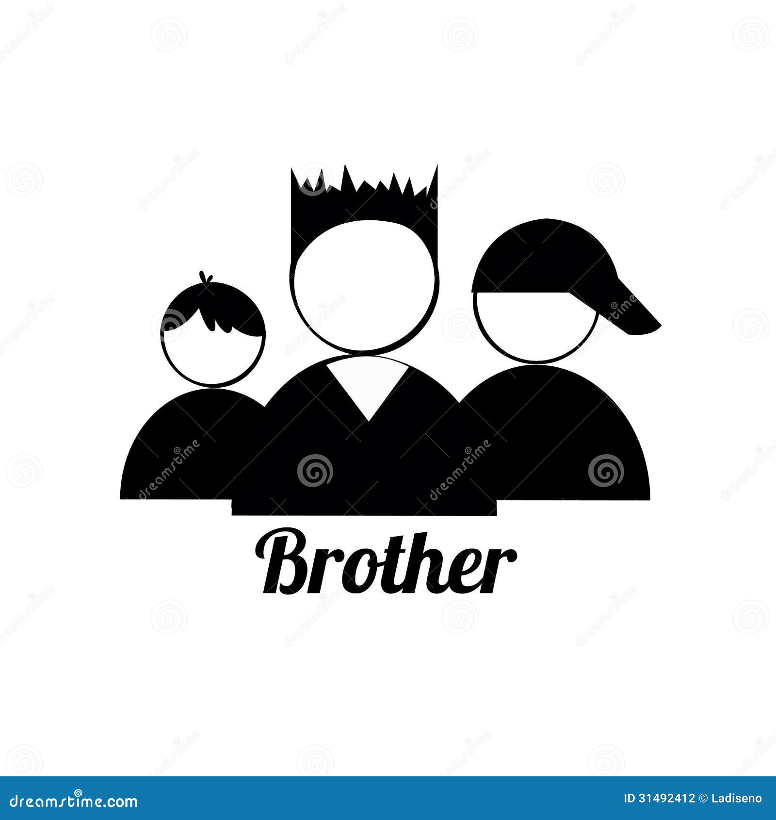 Iconos de Brother ilustración del vector. Ilustración de amor - 31492412