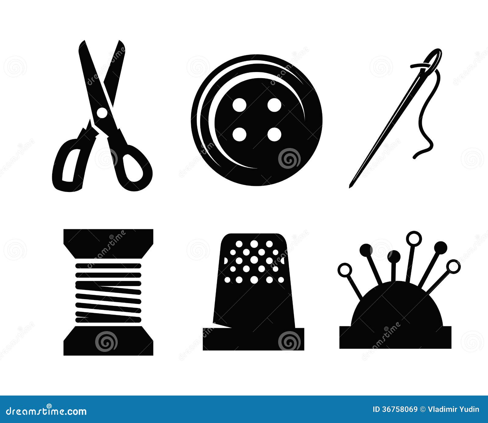 Iconos De Costura Del Vector Ilustración del Vector - Ilustración de ...