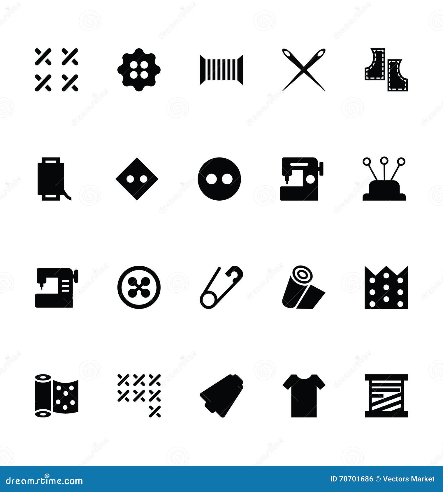 Iconos De Costura 3 Del Vector Stock de ilustración - Ilustración de ...