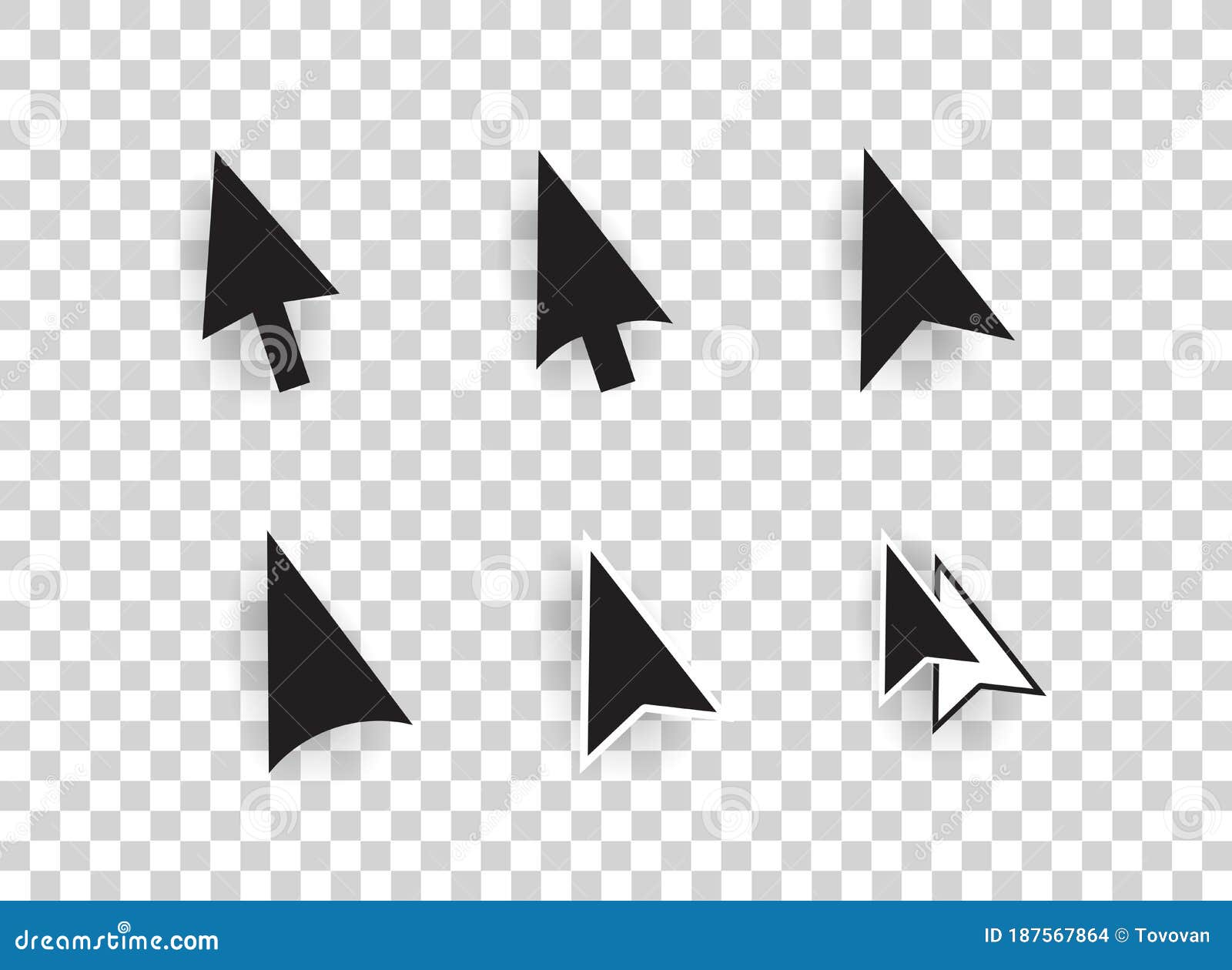 Iconos De Cursores De Flecha De Computadora Vectorial Ilustración del ...