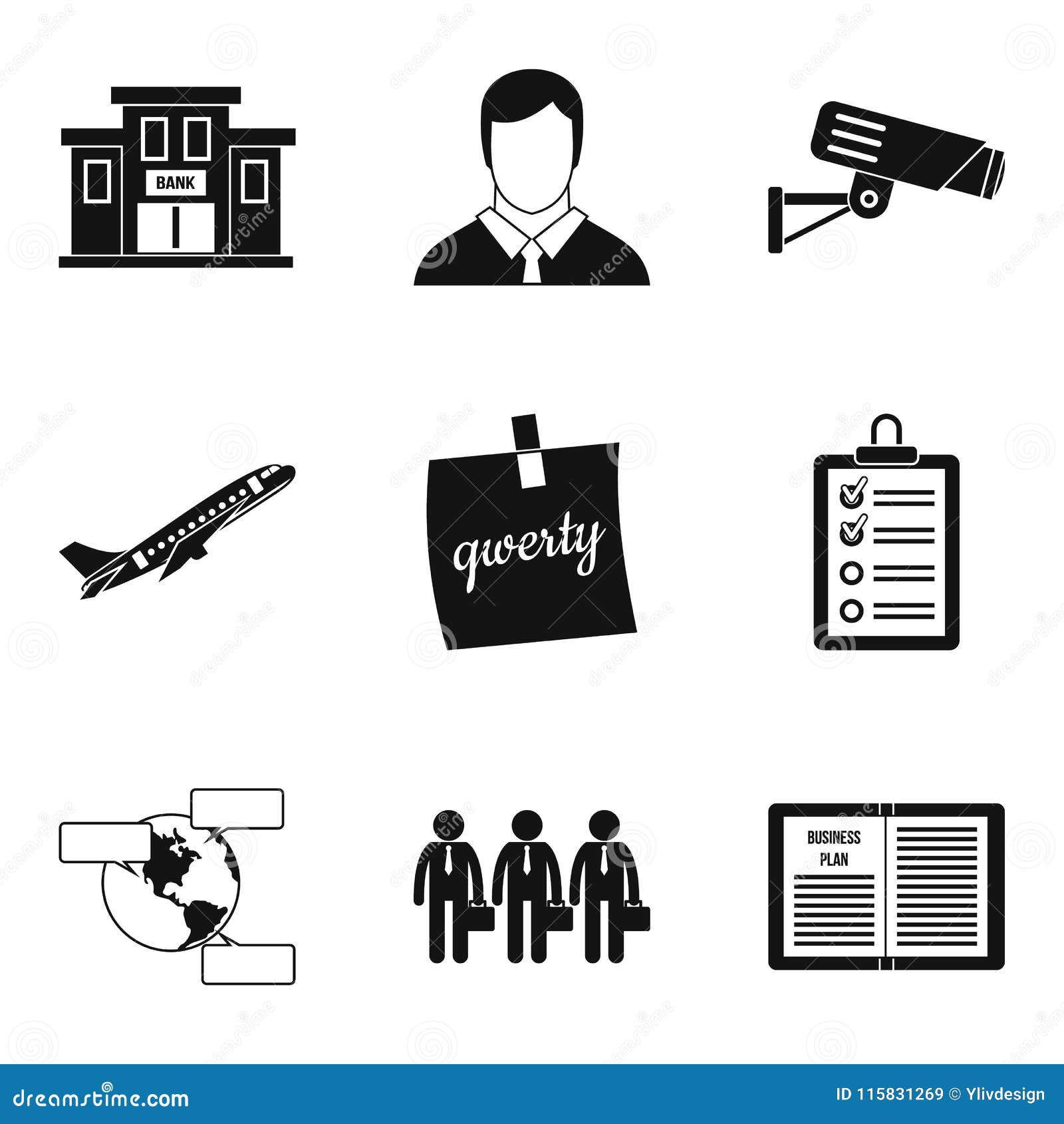 Iconos De Documento Importantes Fijados, Estilo Simple Ilustración del ...