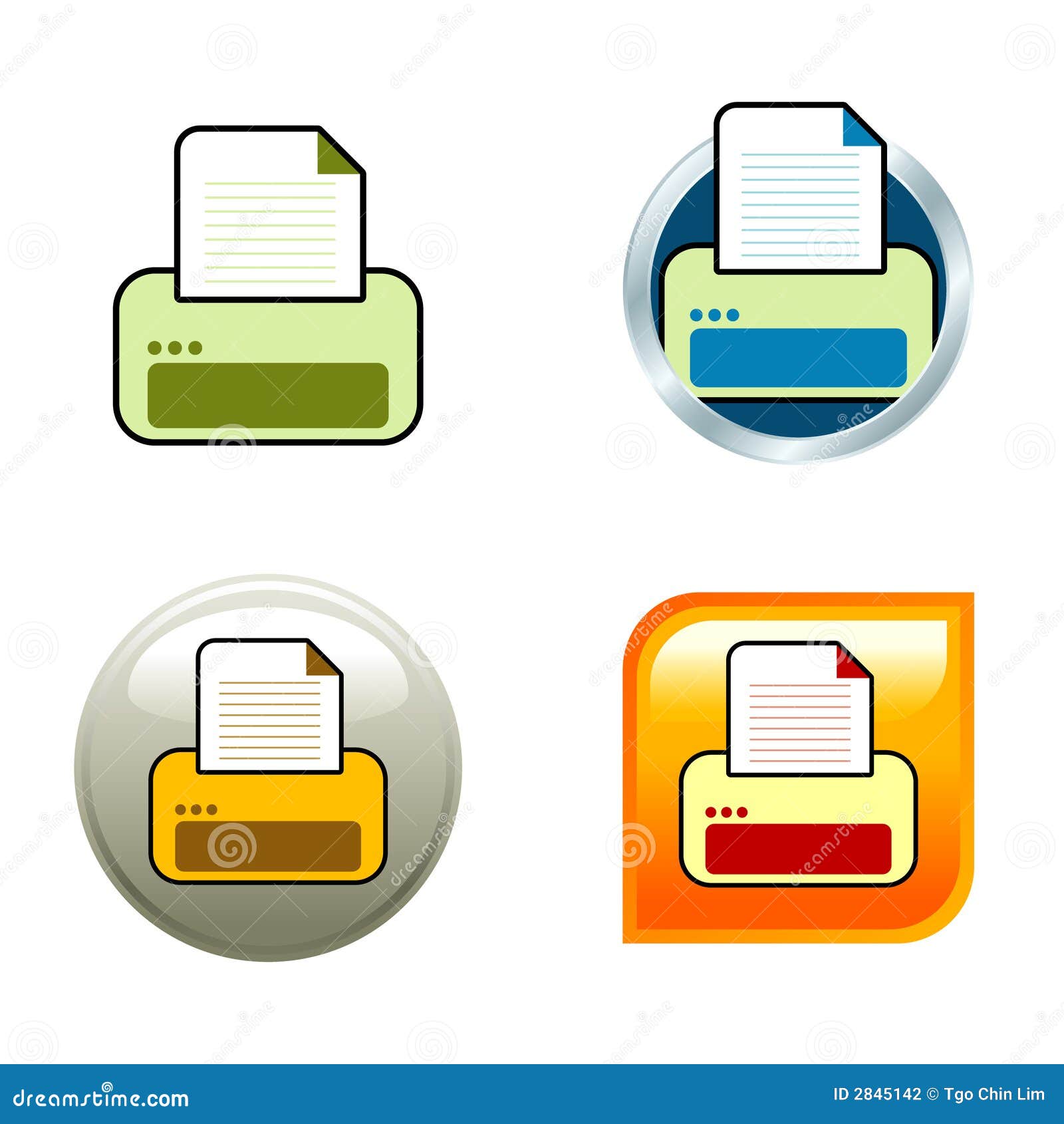 Iconos de impresora ilustración del vector. Ilustración de website ...