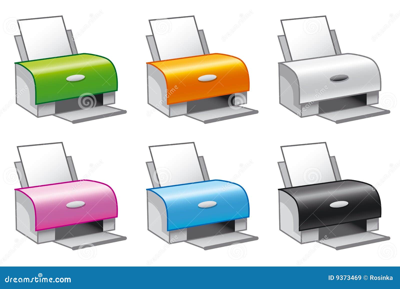 Iconos de impresora ilustración del vector. Ilustración de negocios ...