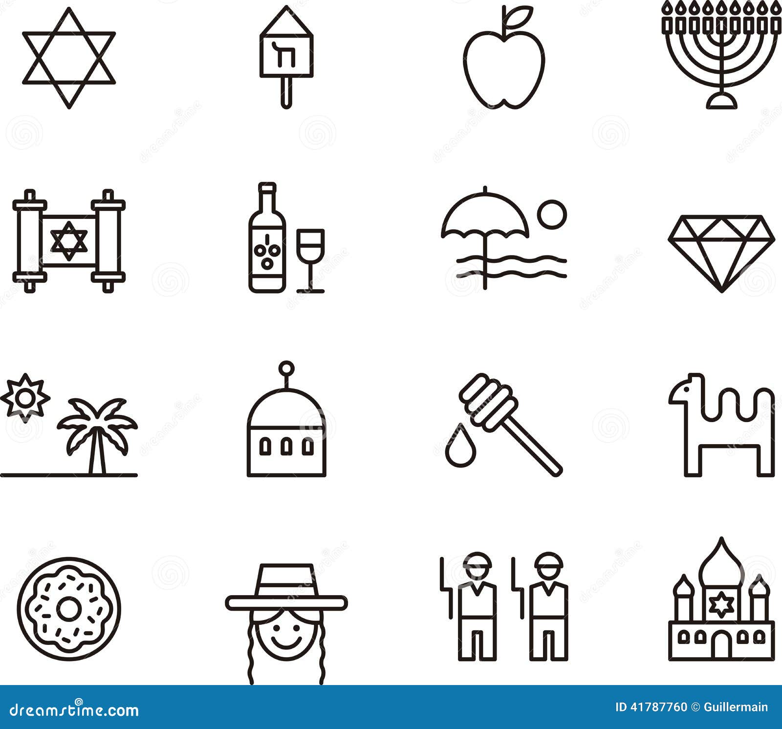 Iconos de Israel ilustración del vector. Ilustración de israel - 41787760