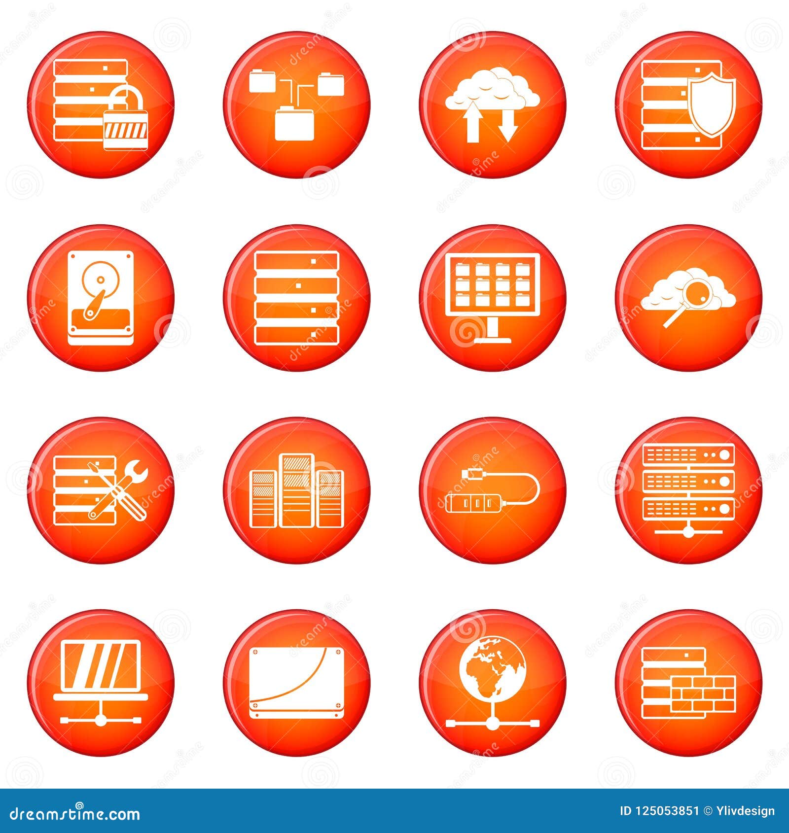 Iconos De La Base De Datos Fijados Stock de ilustración - Ilustración ...