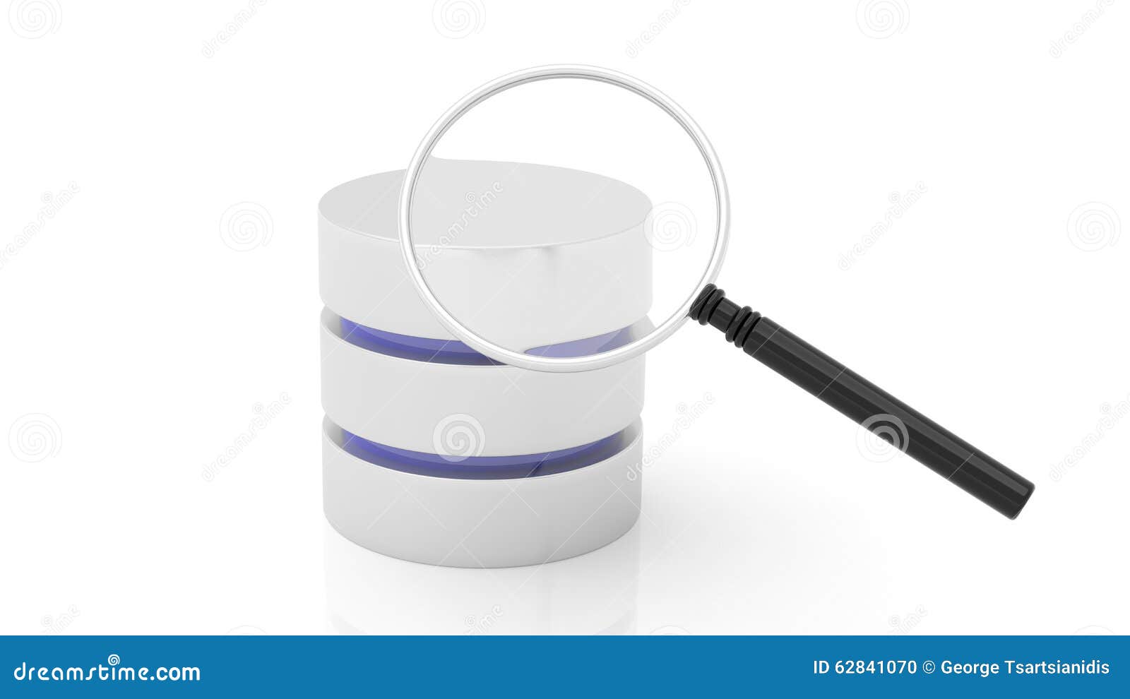 Iconos De La Base De Datos Y De La Lupa Stock de ilustración ...