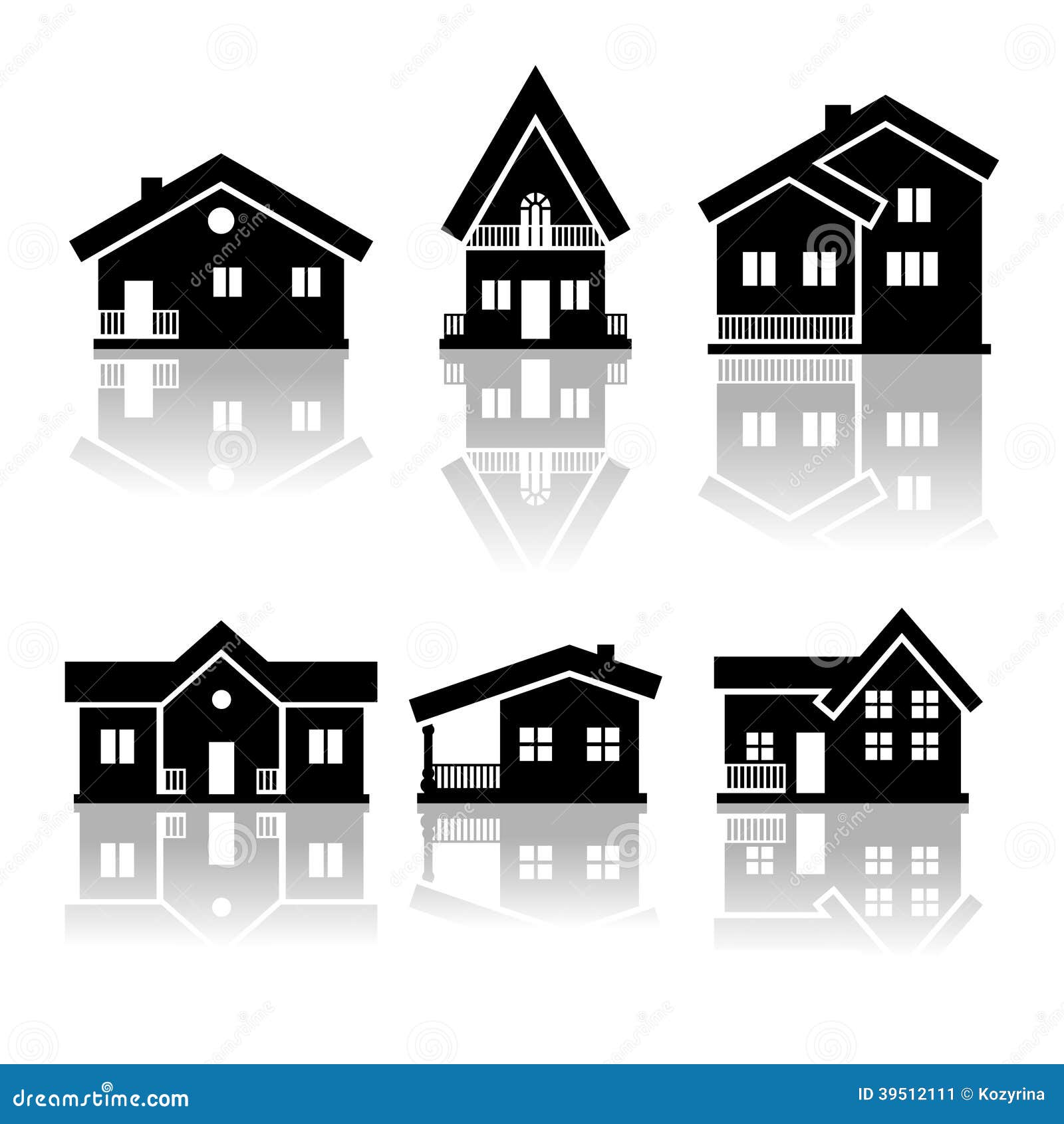 Iconos de la casa. ilustración del vector. Ilustración de estilo - 39512111