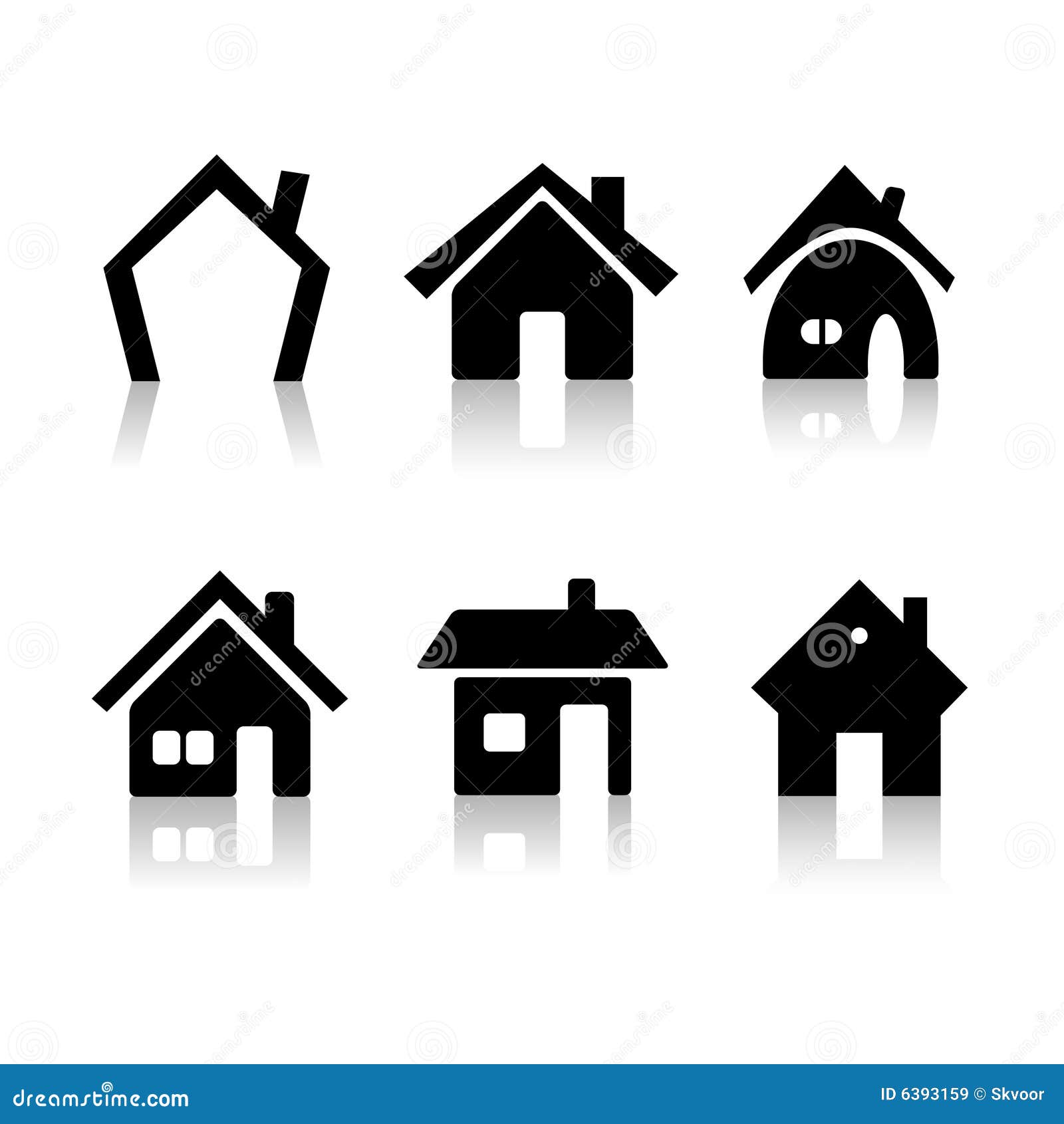 Iconos de la casa ilustración del vector. Ilustración de internet - 6393159