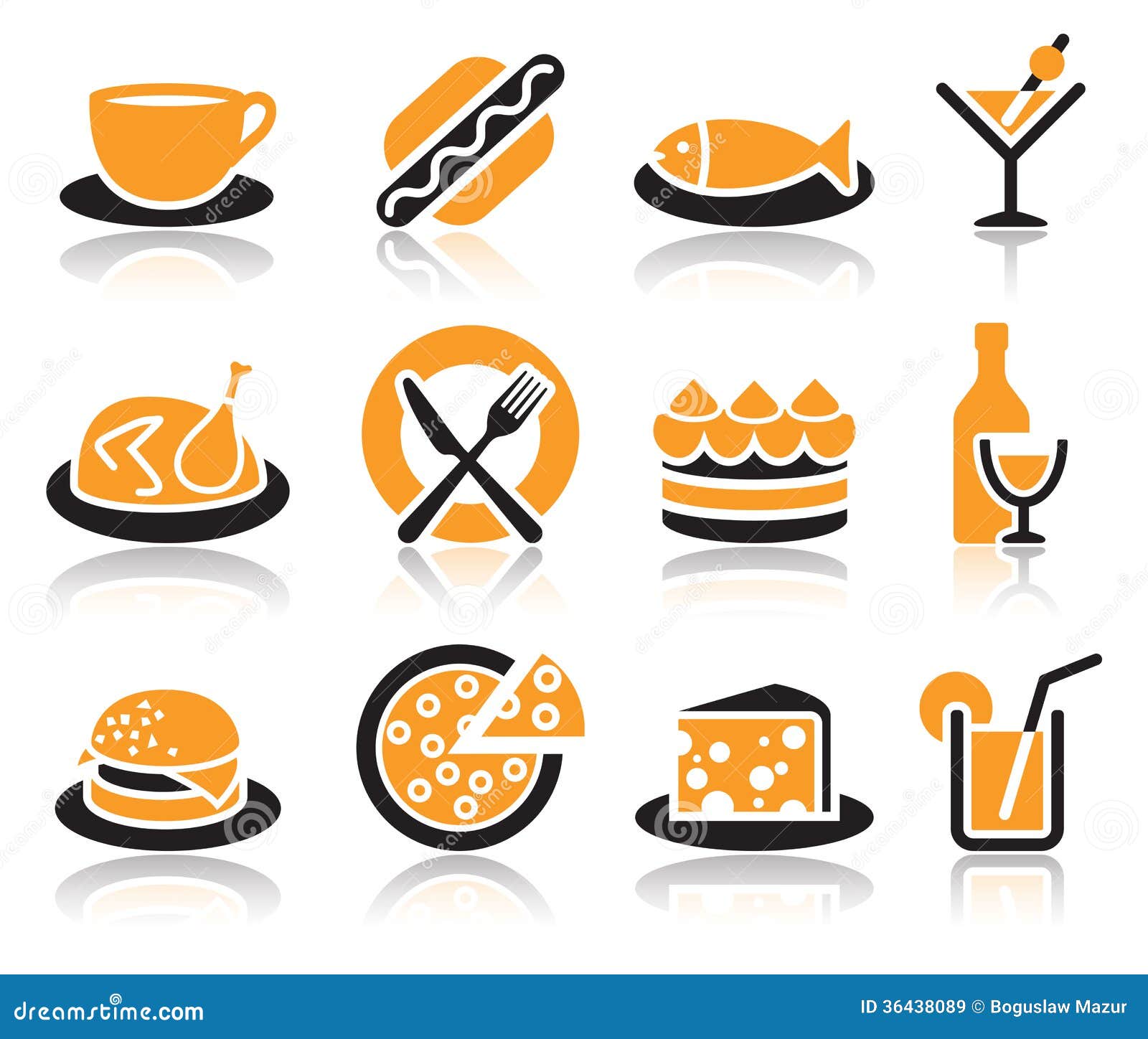 Iconos de la comida ilustración del vector. Ilustración de asador ...