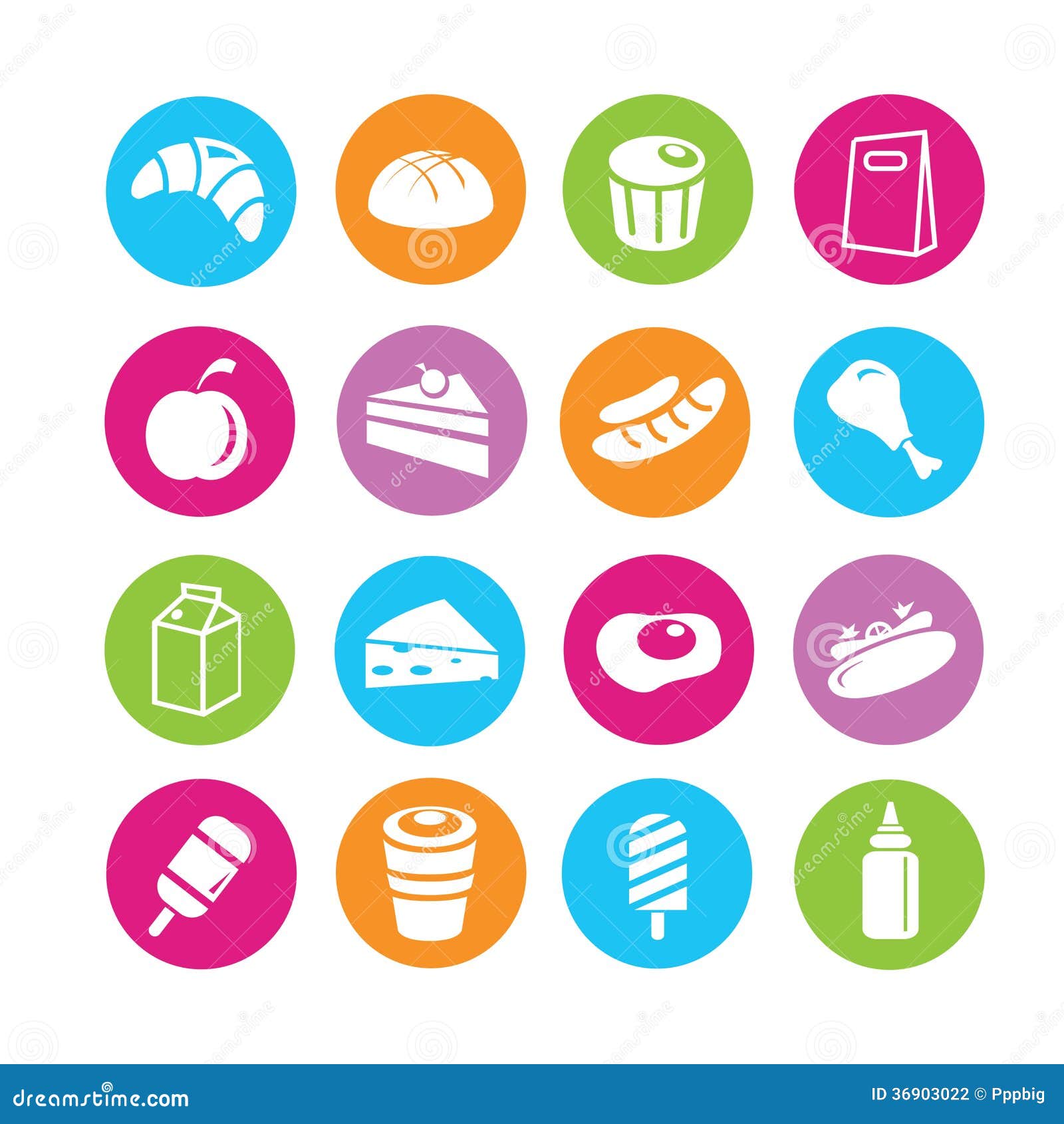 Iconos de la comida stock de ilustración. Ilustración de botella - 36903022