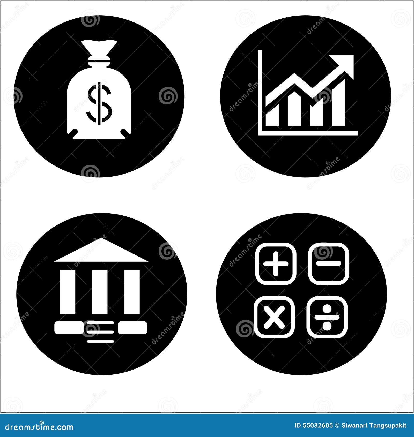 Iconos De La Economía - Ejemplo Ilustración del Vector - Ilustración de ...