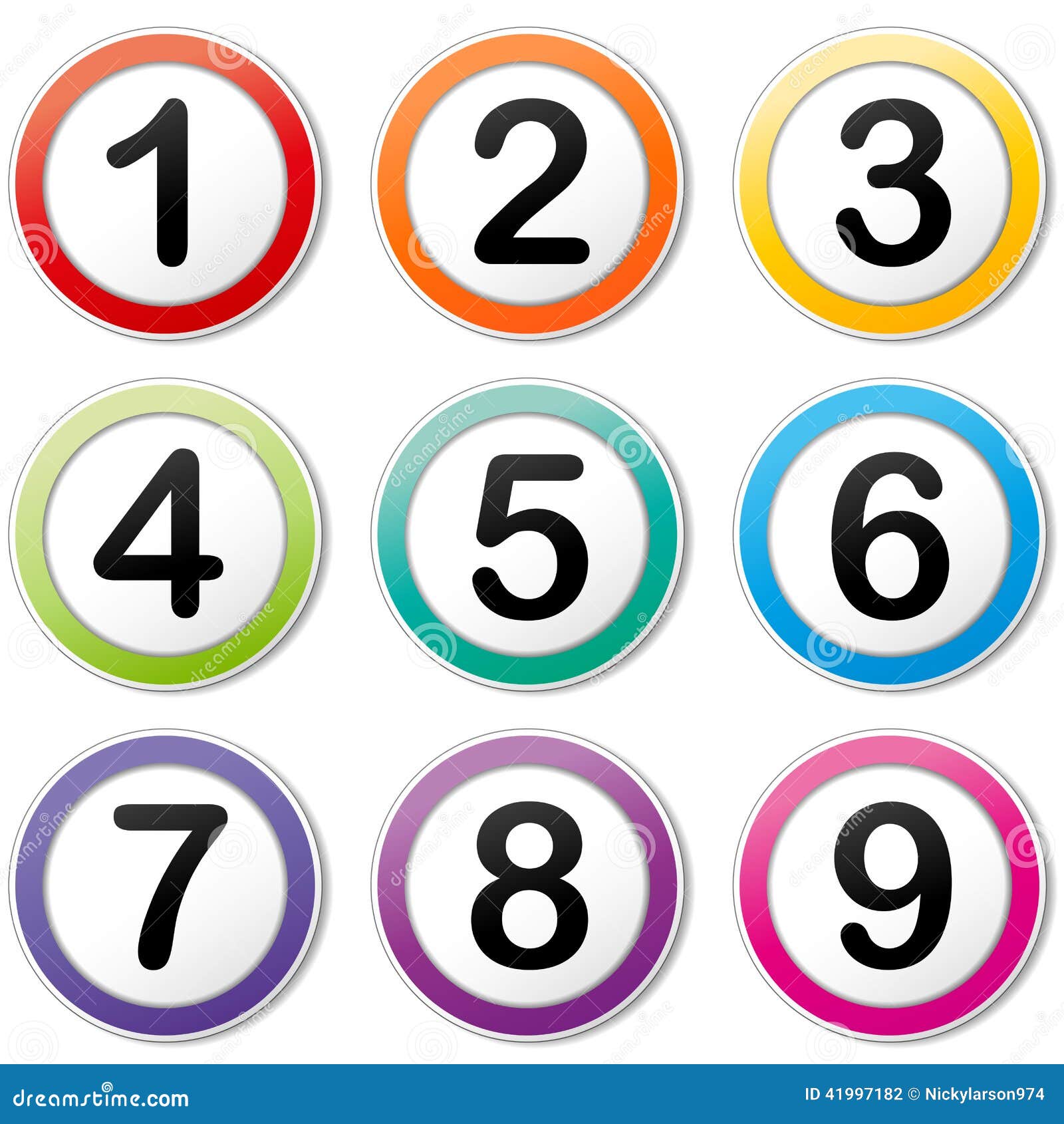 Iconos De La Enumeración Del Vector Ilustración del Vector ...