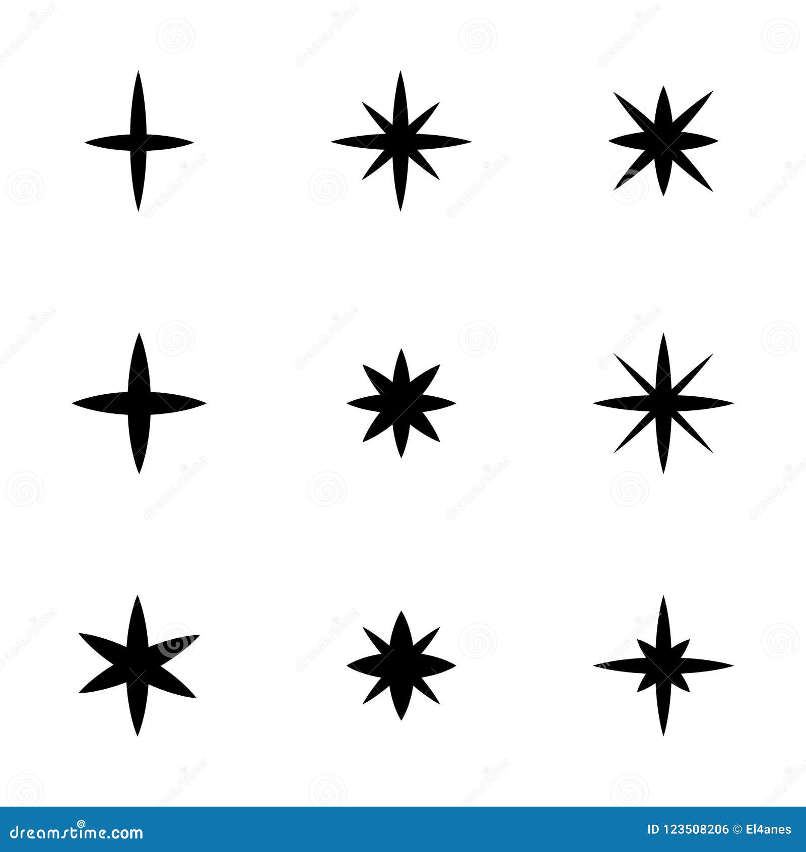Iconos De La Estrella Vector Ilustración del Vector - Ilustración de ...