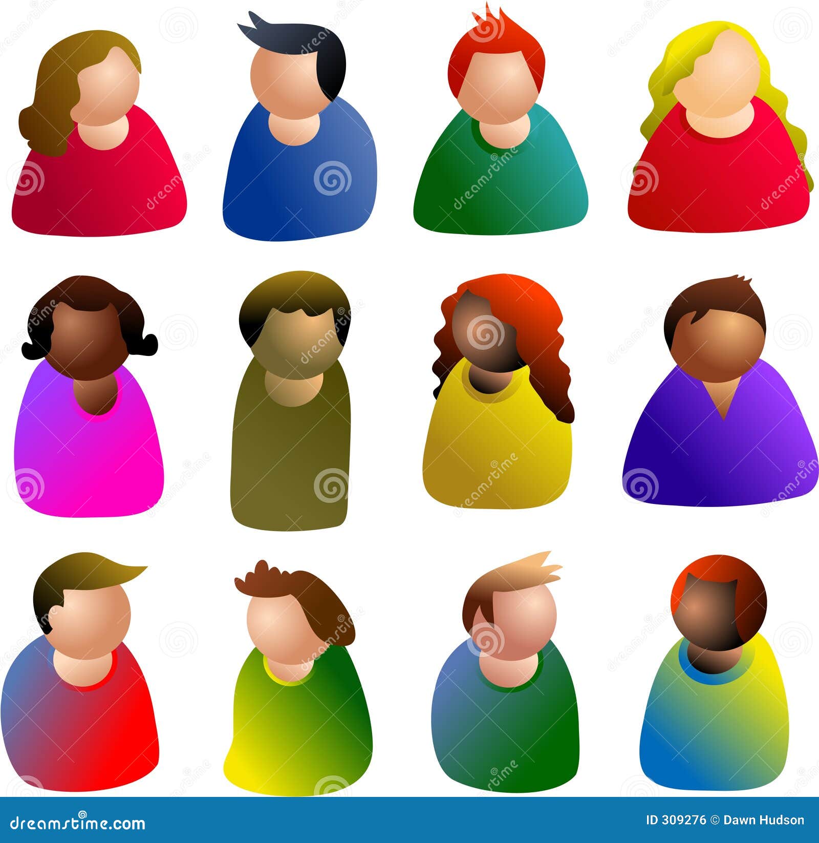 Iconos de la gente ilustración del vector. Ilustración de diversidad ...