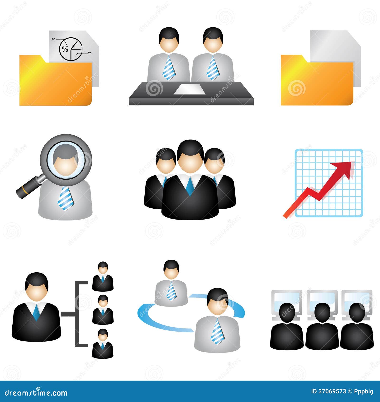 Iconos De La Gestión De Negocio Stock de ilustración - Ilustración de ...