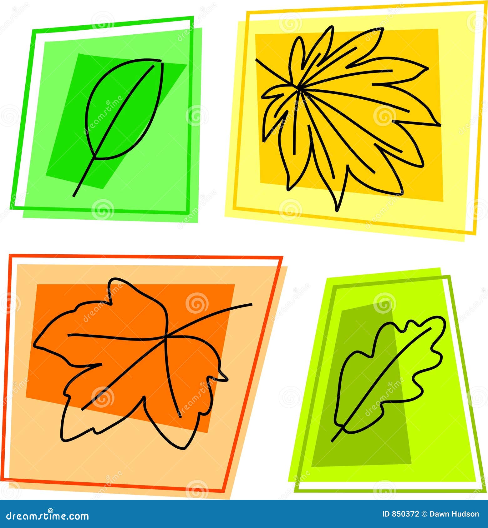 Iconos De La Hoja De La Caída Ilustración del Vector - Ilustración de ...