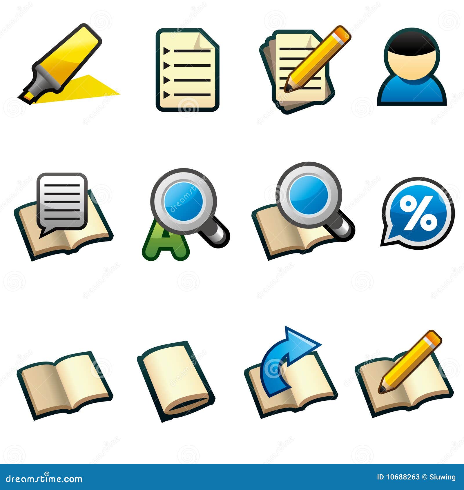 Iconos de la lectura ilustración del vector. Ilustración de hallazgo ...