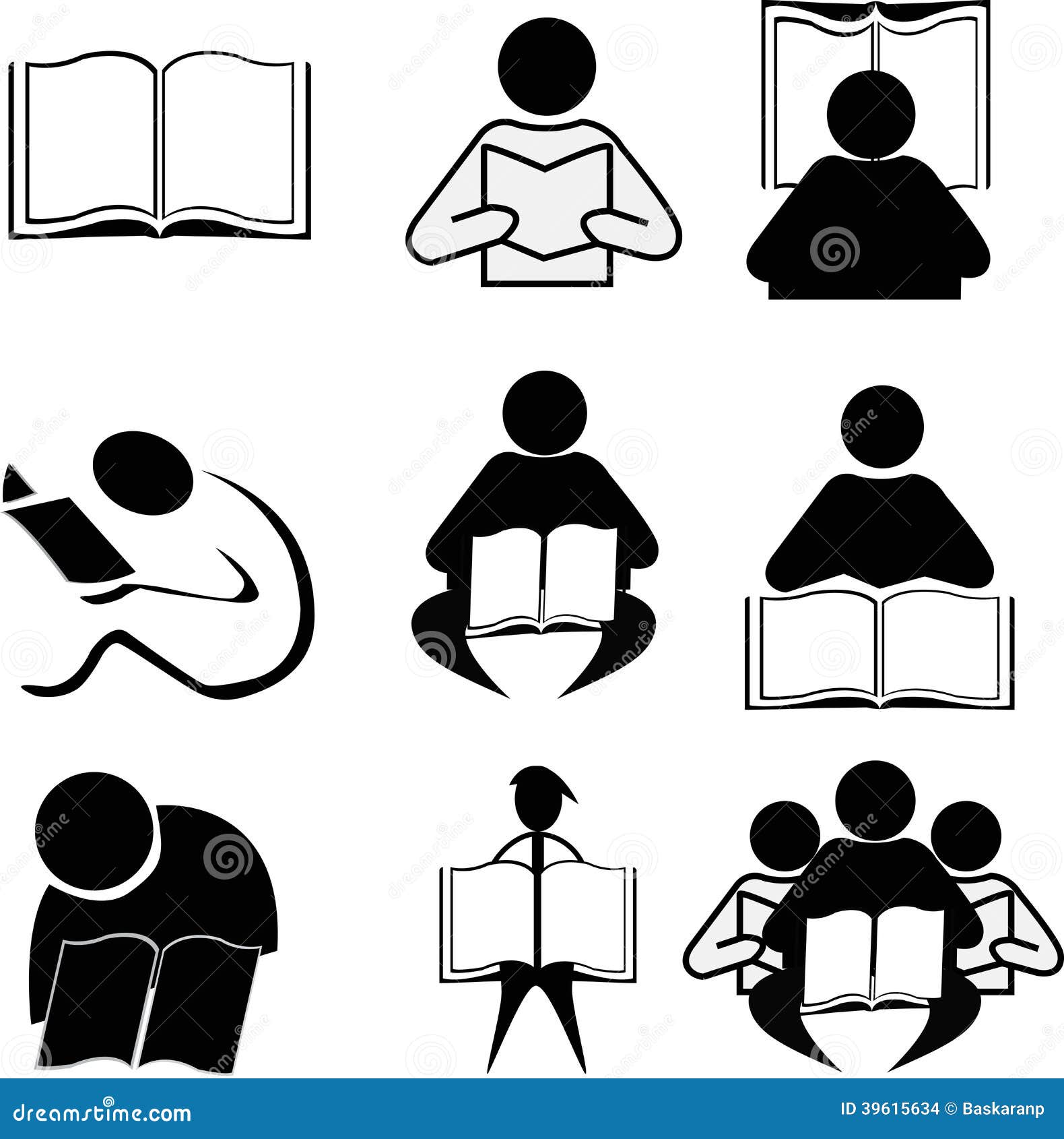 Iconos de la lectura ilustración del vector. Ilustración de programa ...