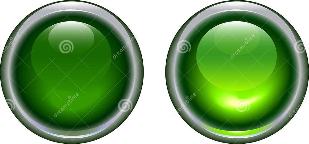 Iconos de la luz verde ilustración del vector. Ilustración de vector ...