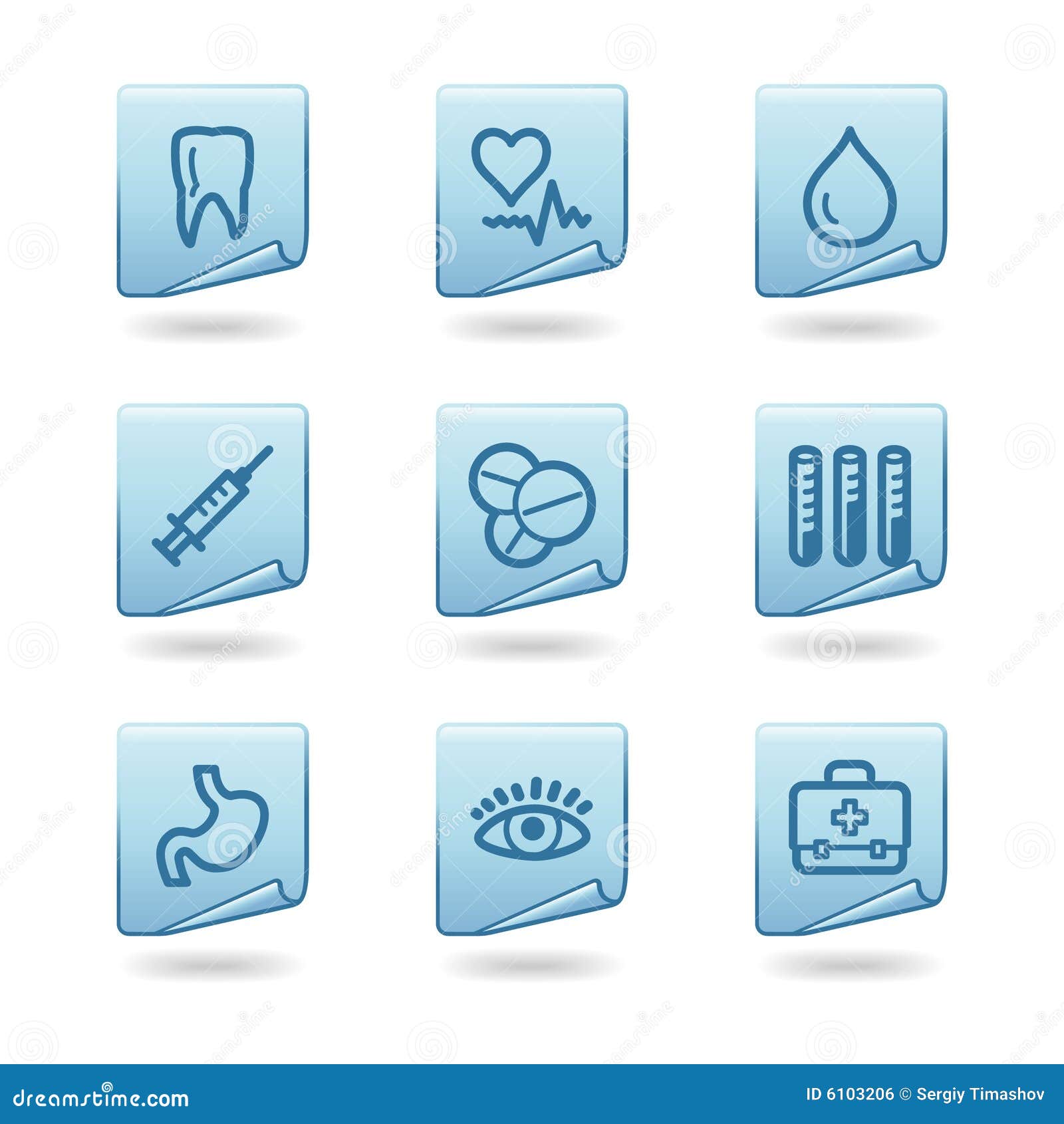 Iconos de la medicina ilustración del vector. Ilustración de documento ...